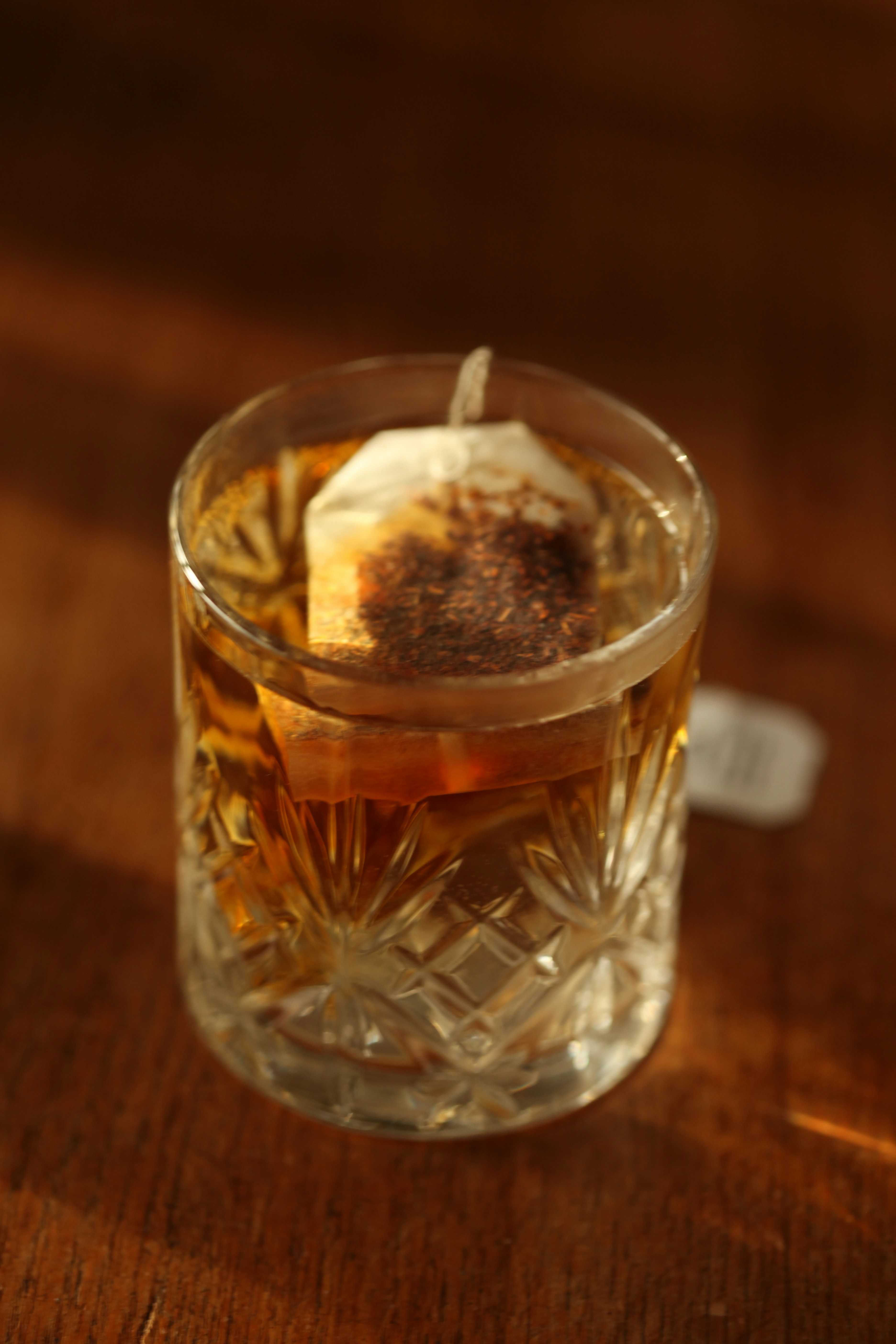 Warm Amber in a Cut-Glass Glass