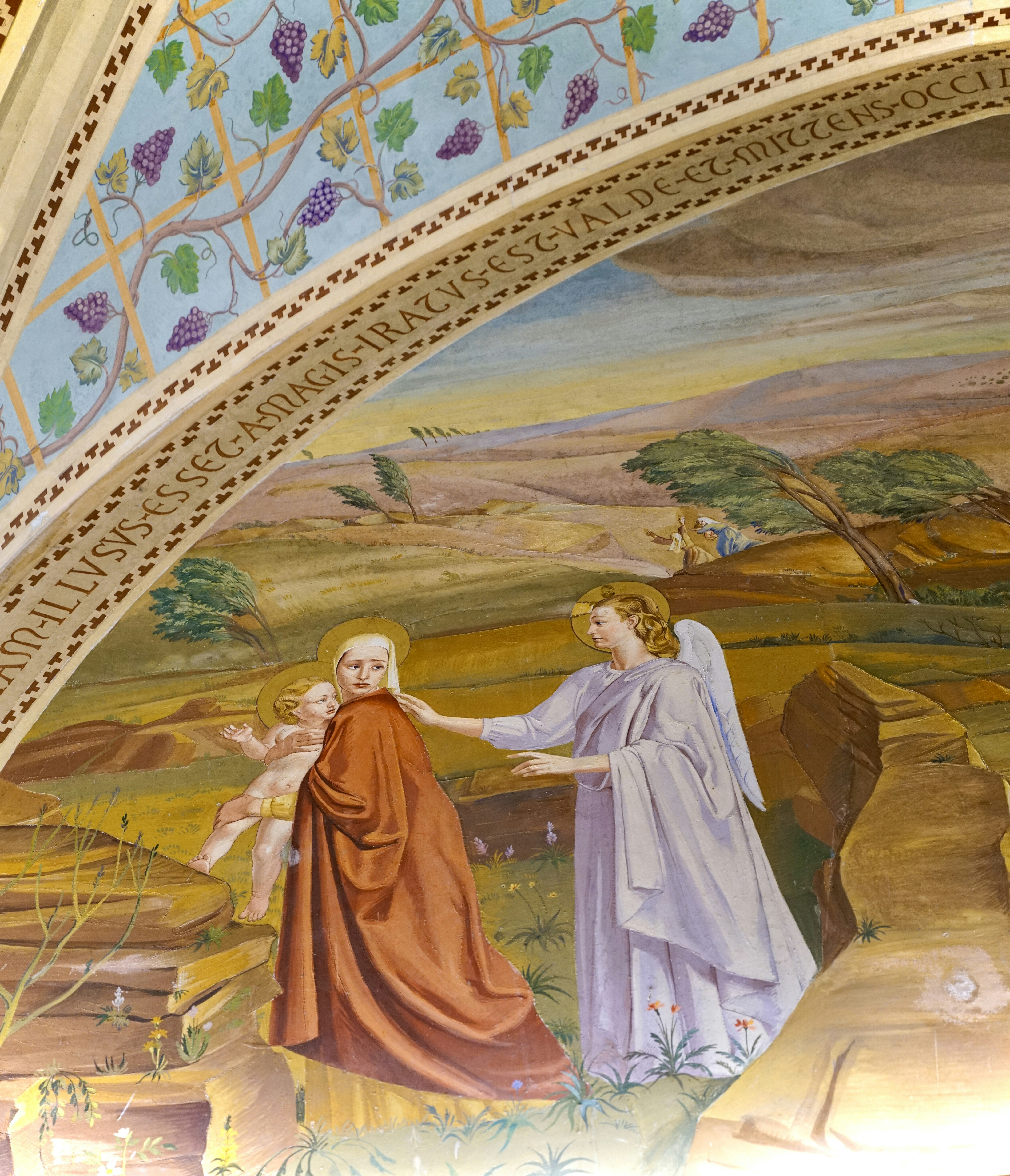 Pilgrims Beneath the Vine-Covered Arch