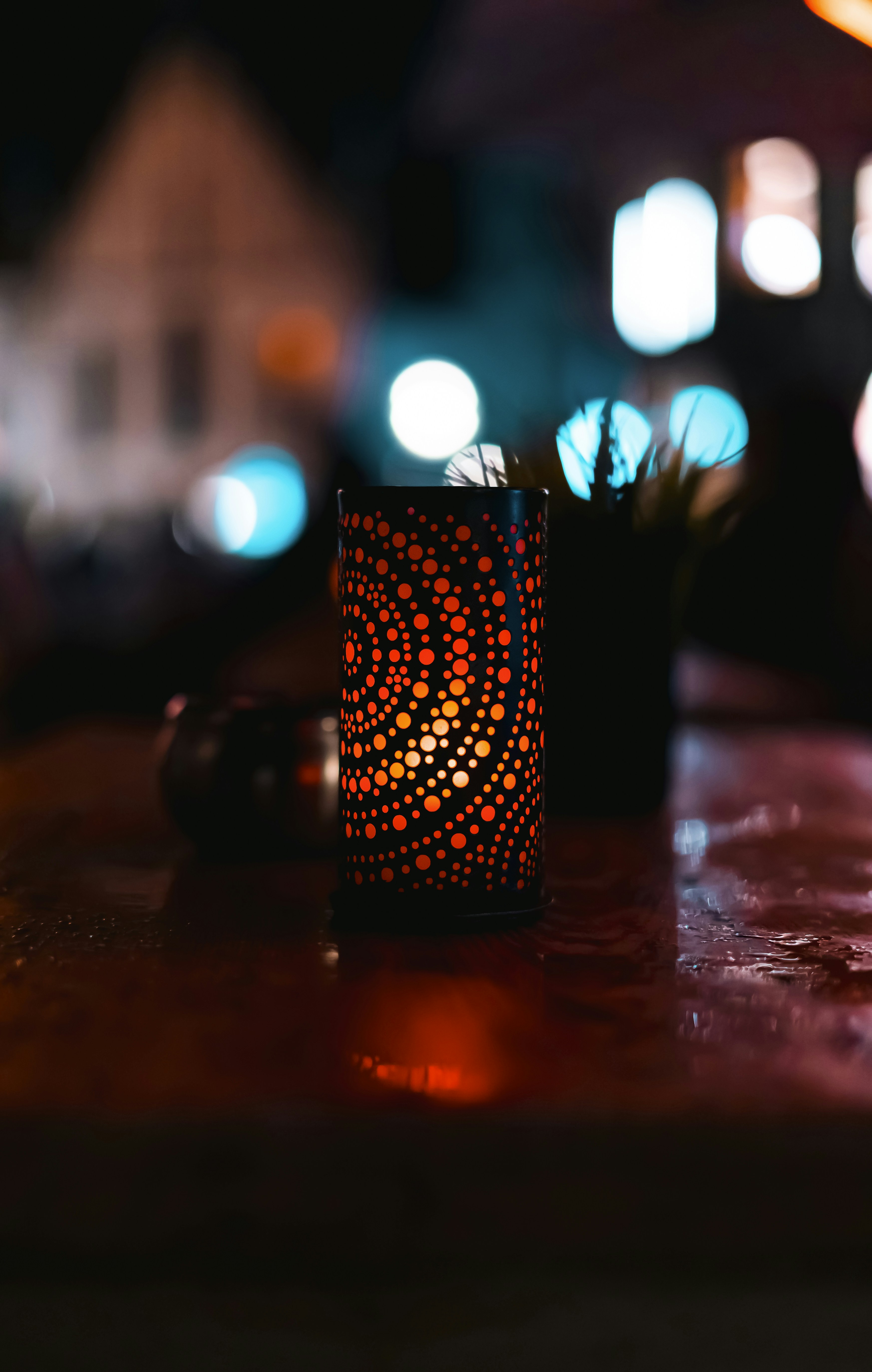 Dotwork Lantern: A Moment of Warm Light on a Dark Table