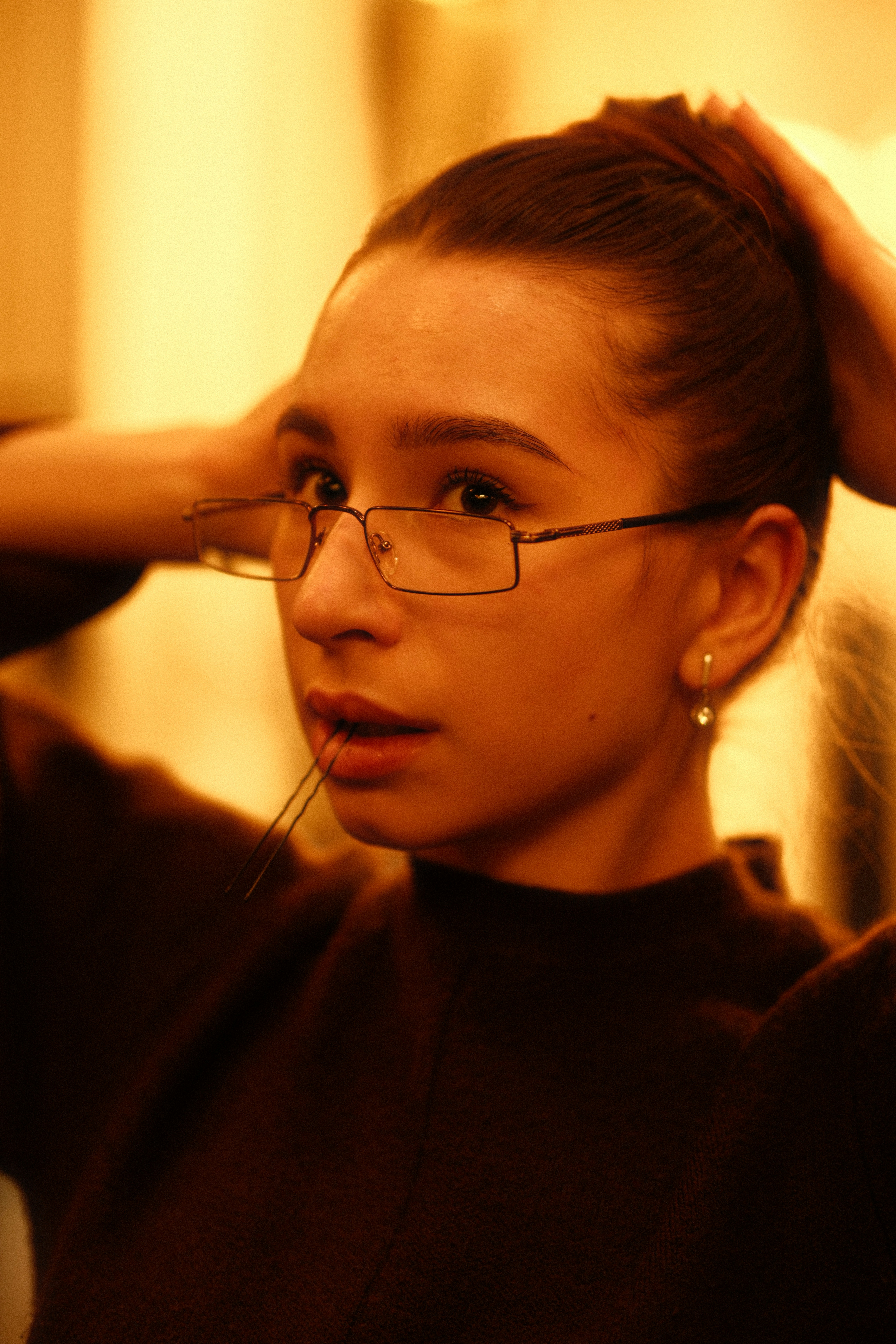 Glasses and Gaze: A Warm Portrait in Soft Evening Light