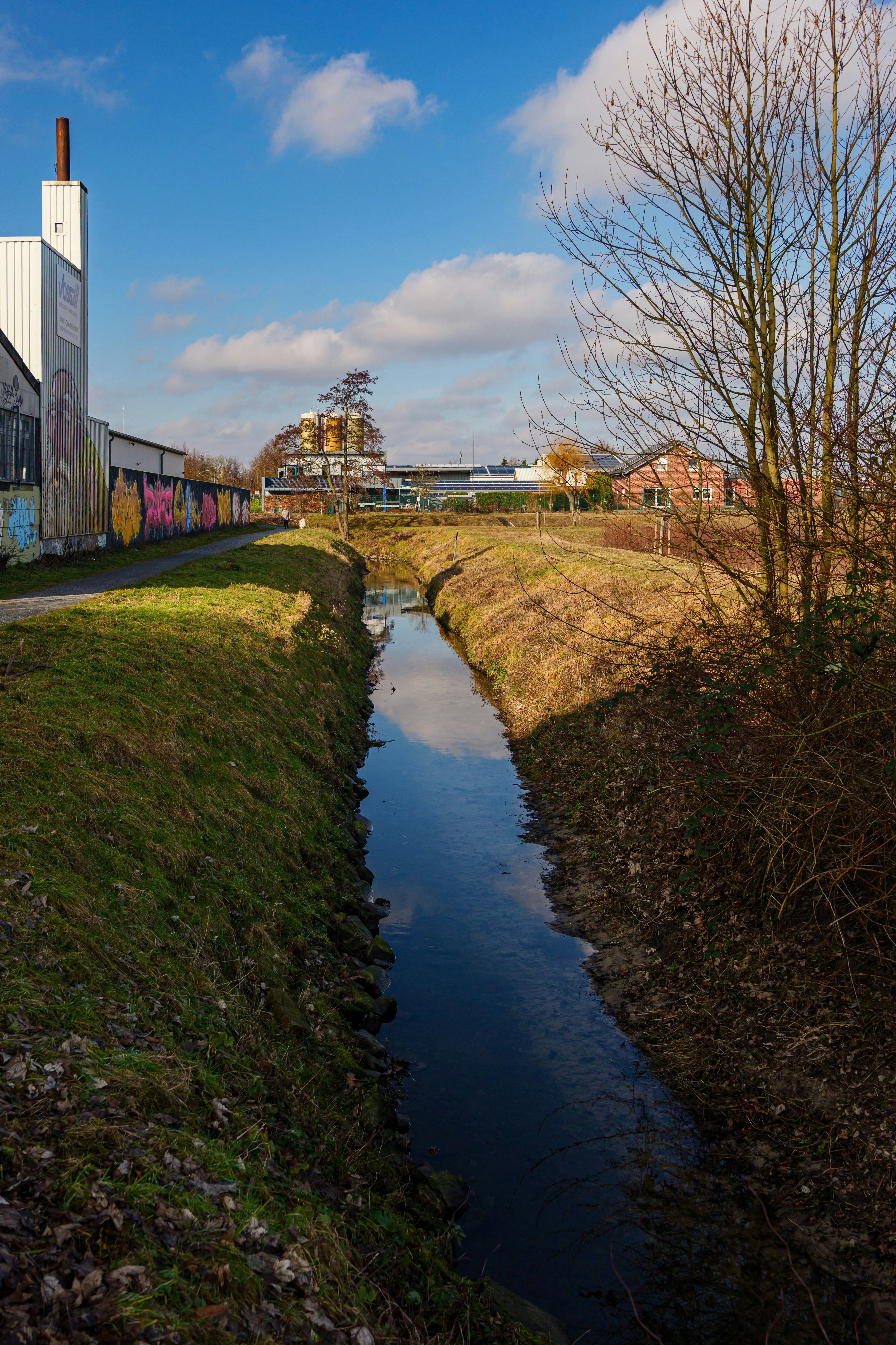 Urban Canal in Afternoon Light