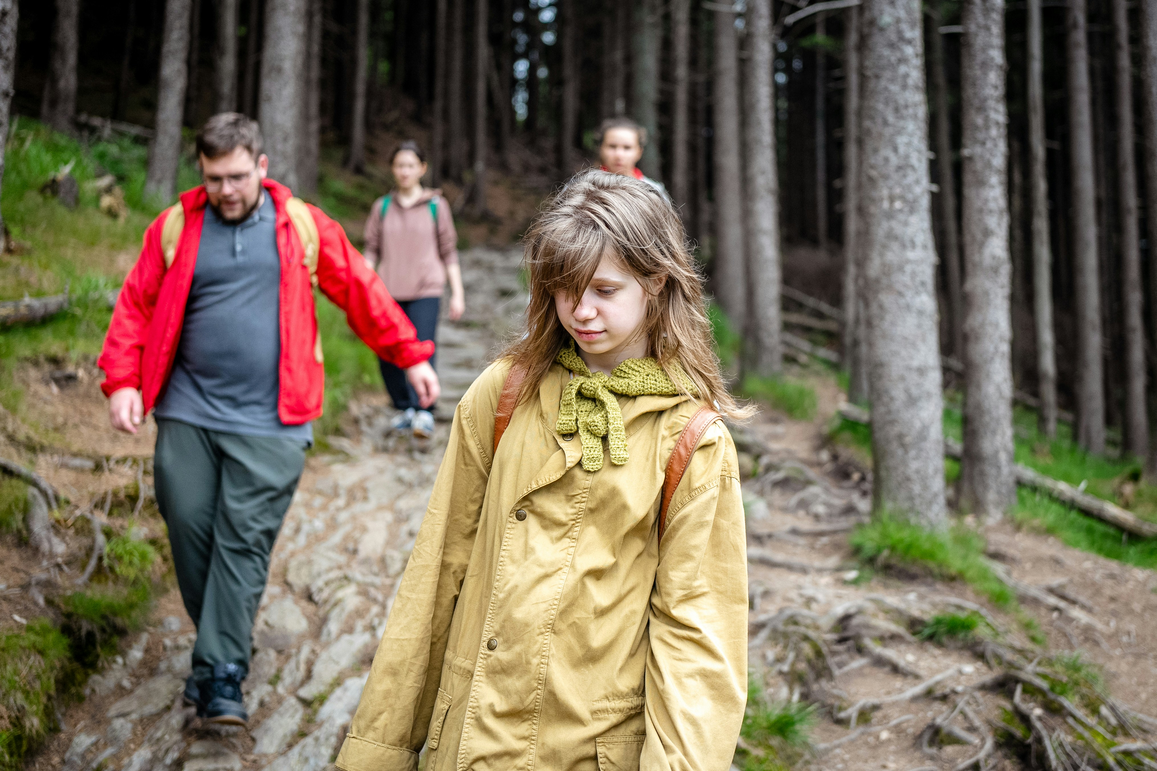 Front Runner in the Forest: A Young Adventurer Leads the Trail