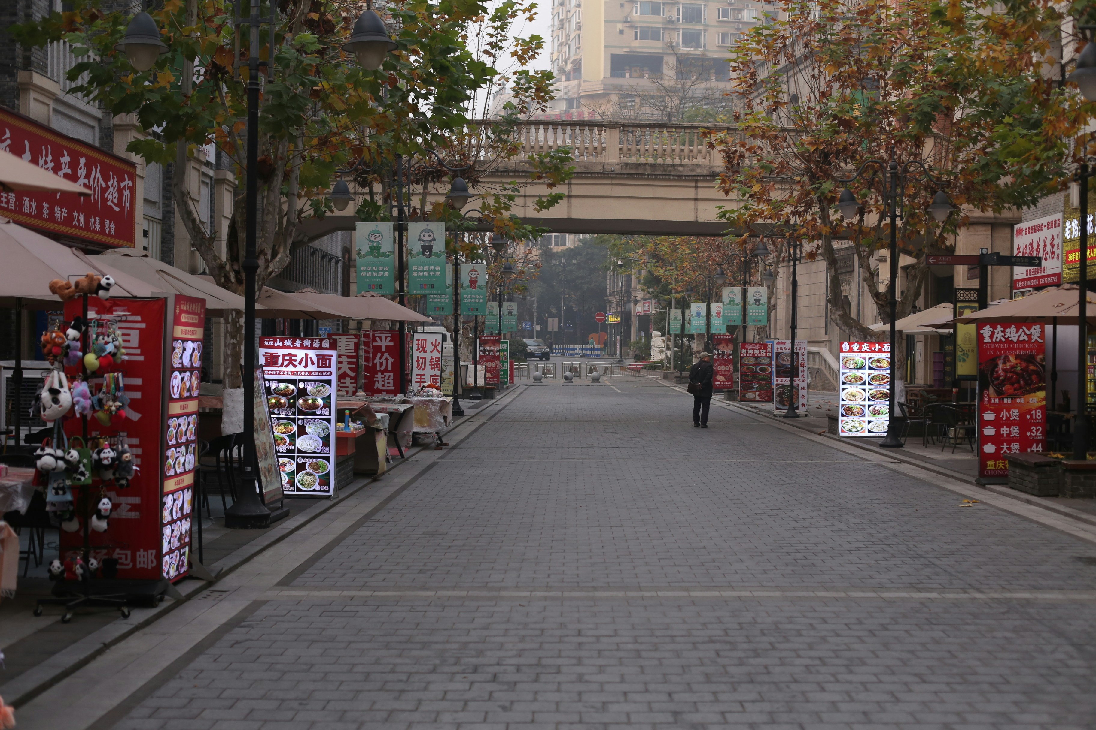 Street Market Corridor Under an Overpass