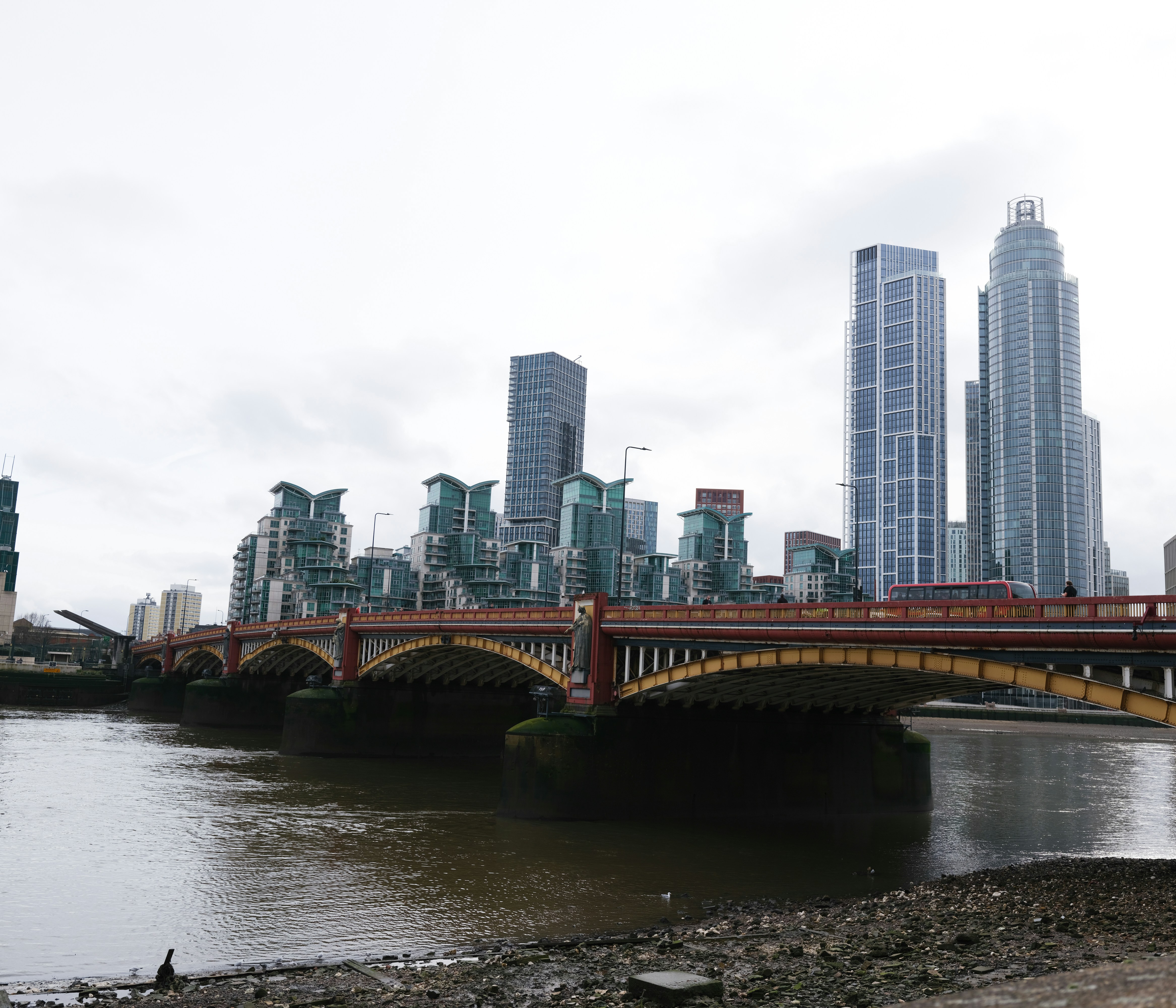 Cityscape over the Red Brick Bridge: Toward the Tall Skyline