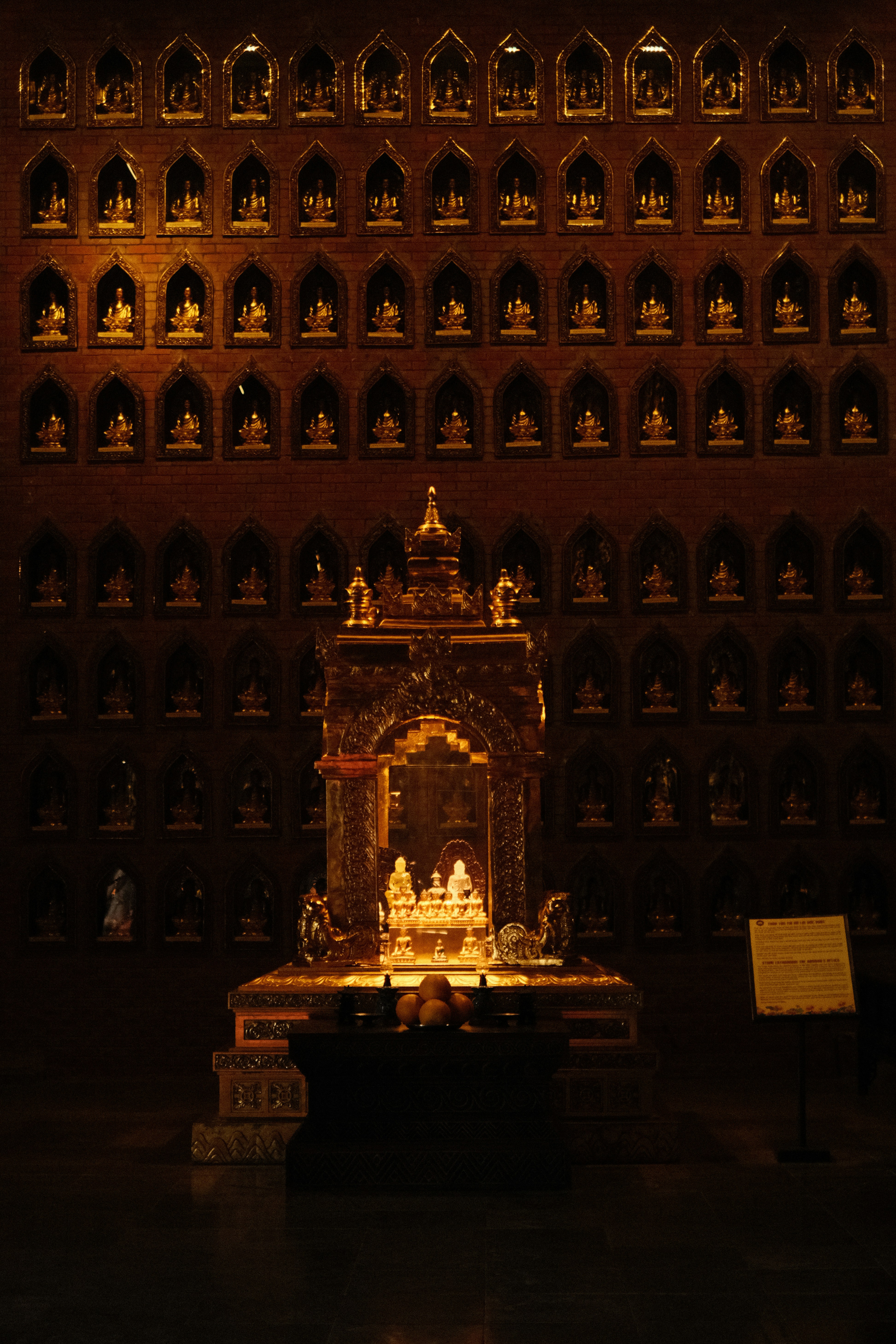 Golden Shrine Enshrined in a Wall of Niche Relics