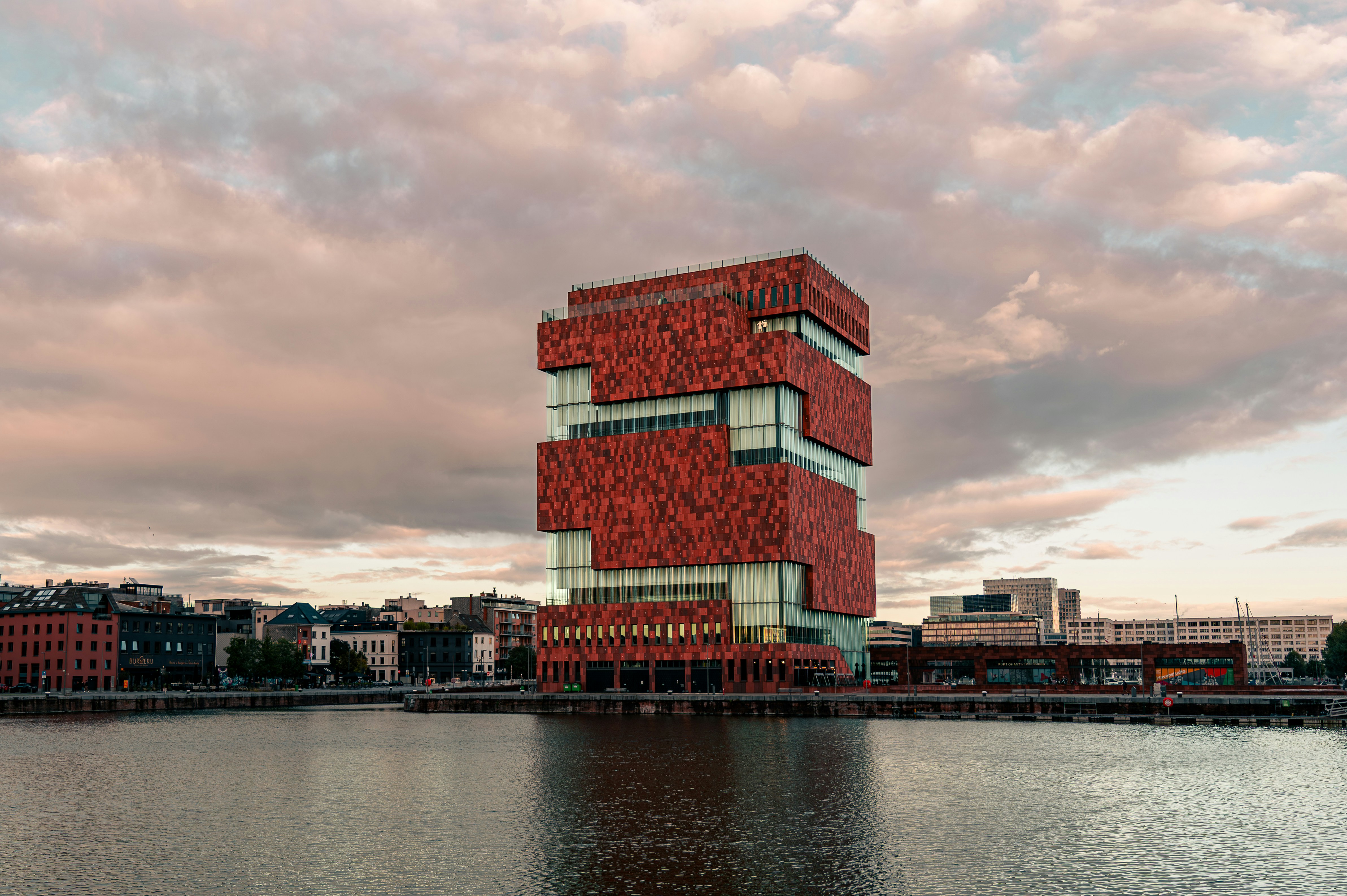 Red Brick Stacks Rising from the River