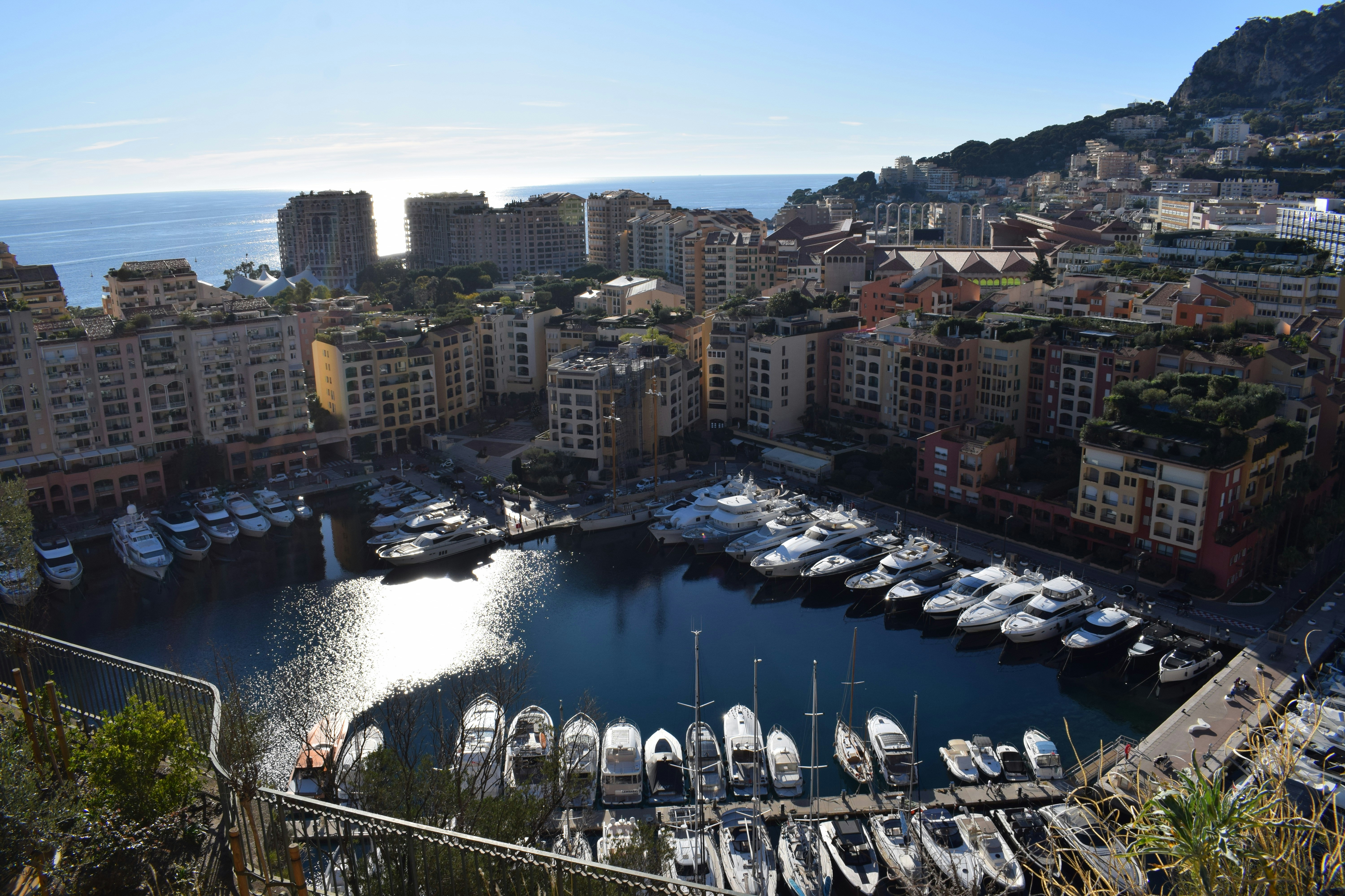 Marina Crest: Boats Dotted in a Sunlit Mediterranean Harbour