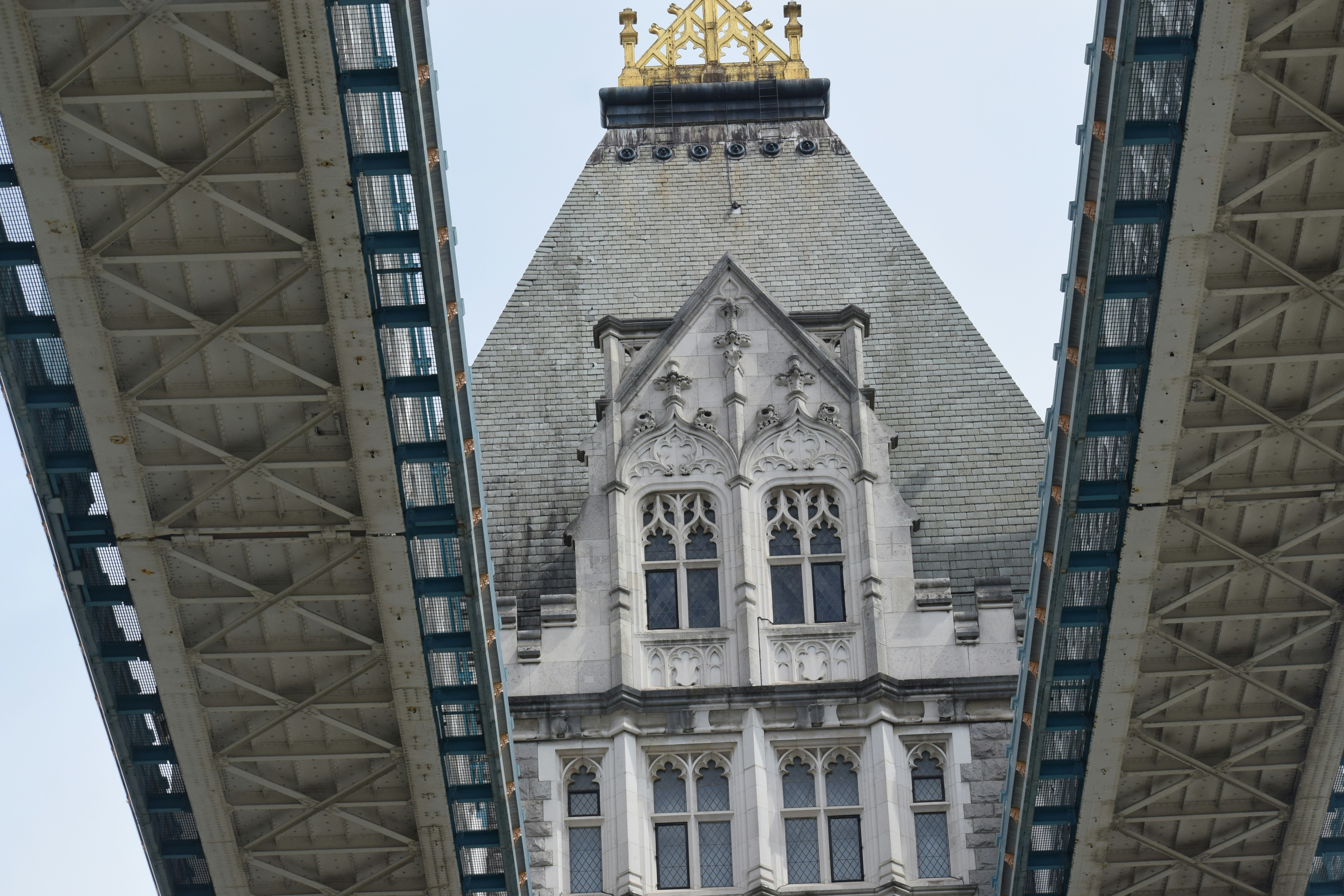 Gothic Facade Framed by Steel Gothic Arches