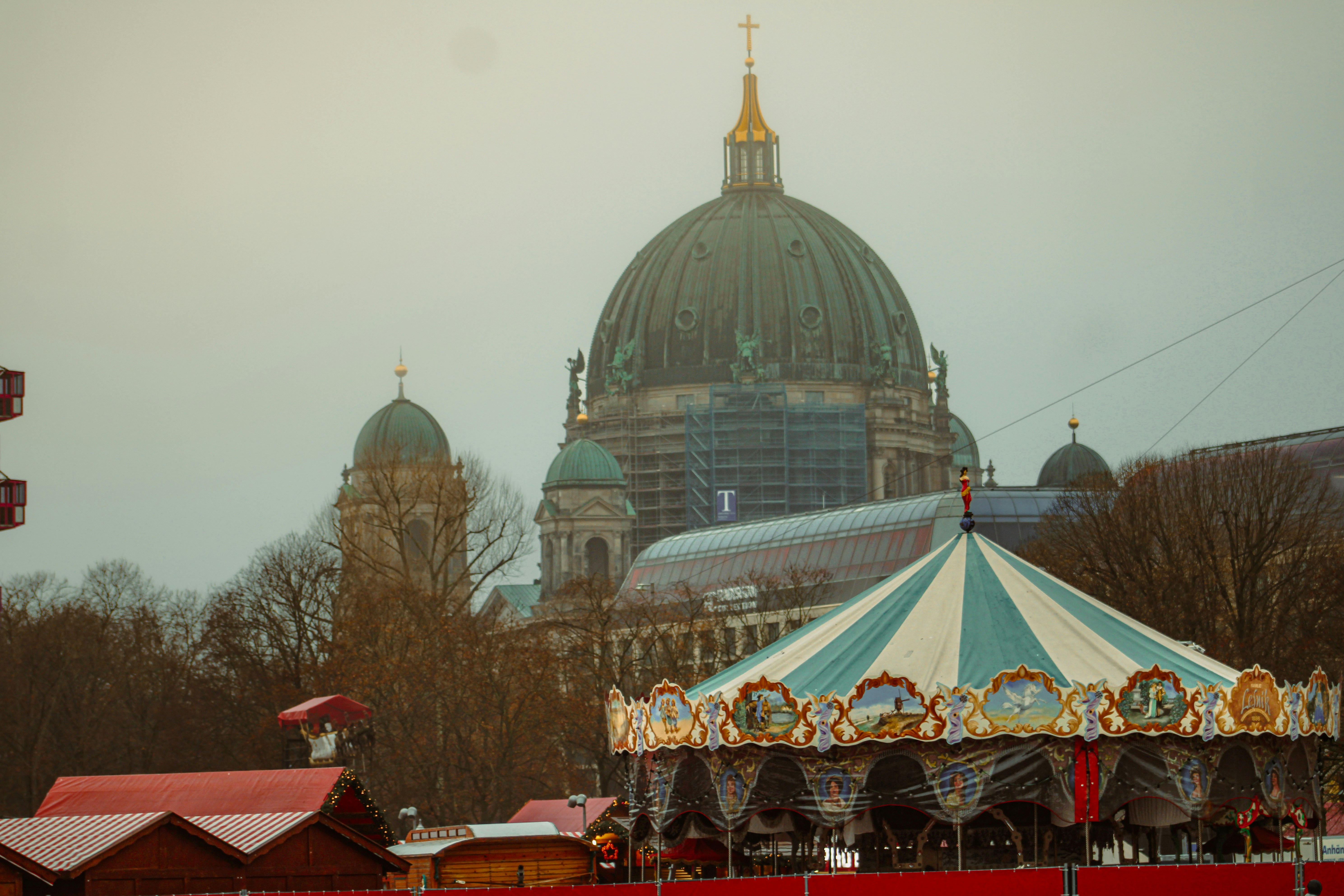 Architectural Dome Beyond the Carousel
