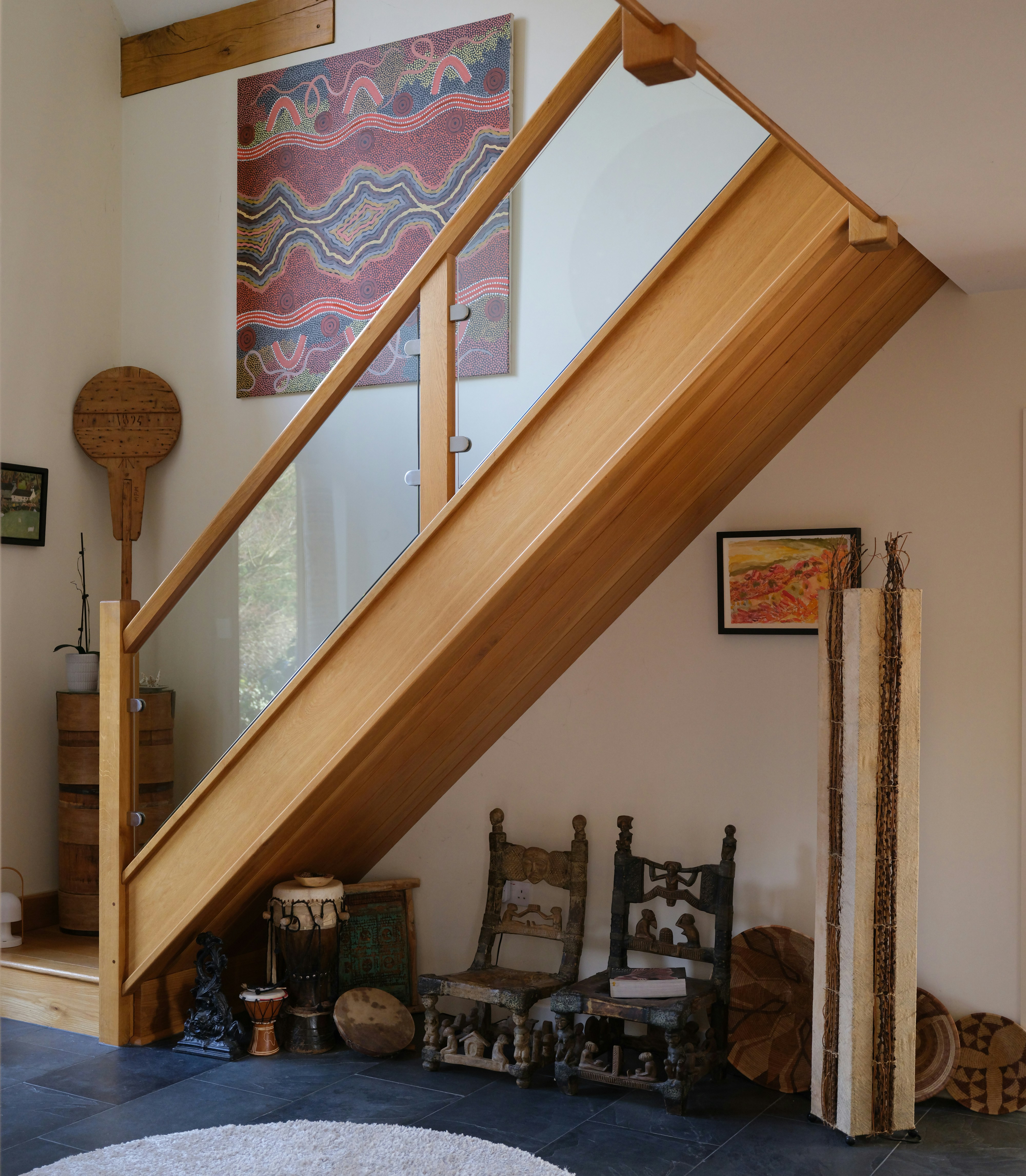 Staircase Sanctum: Wood, Light, and Quiet Corners