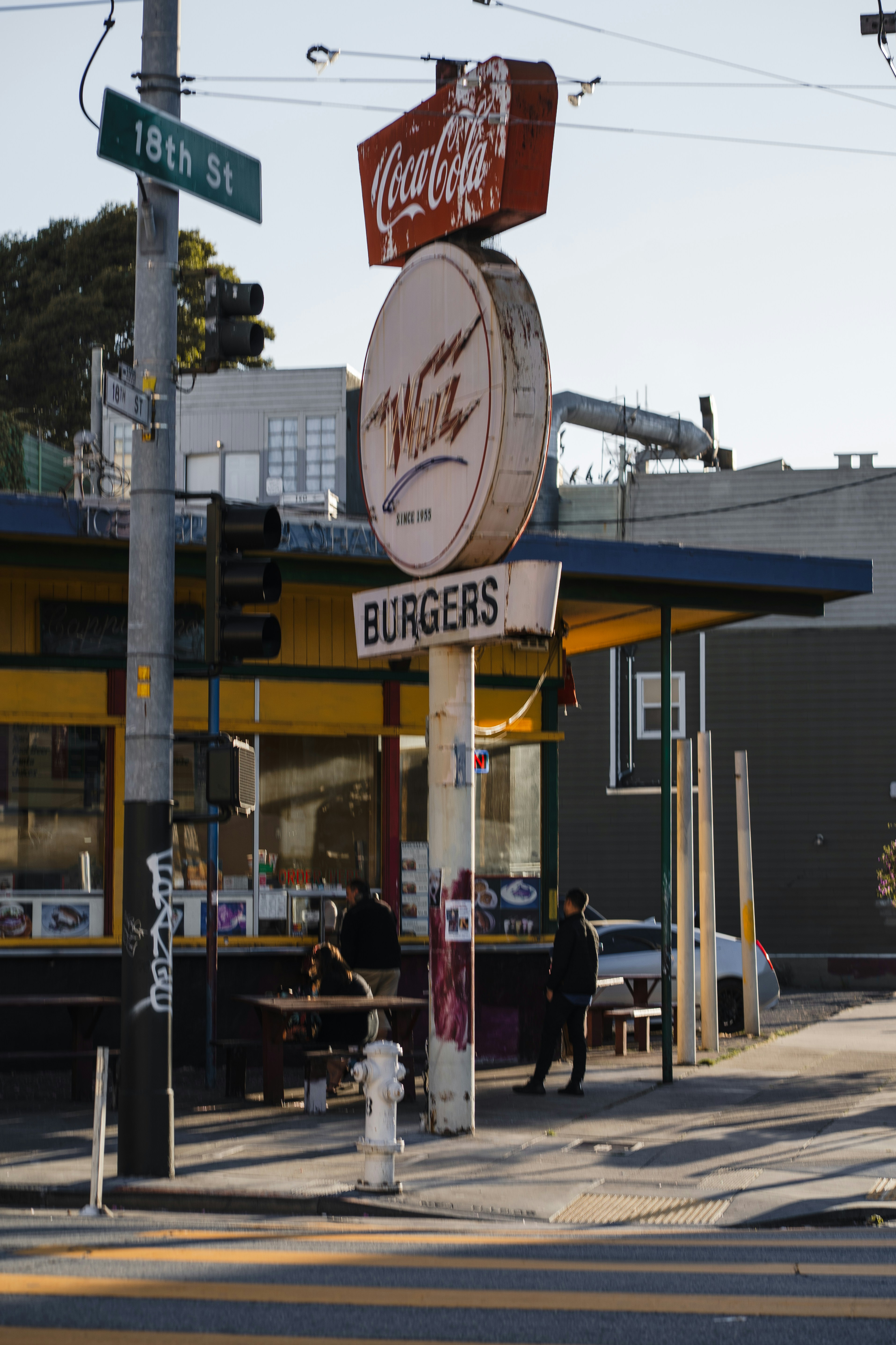 Neon Signage and Corner Diner at 18th Street