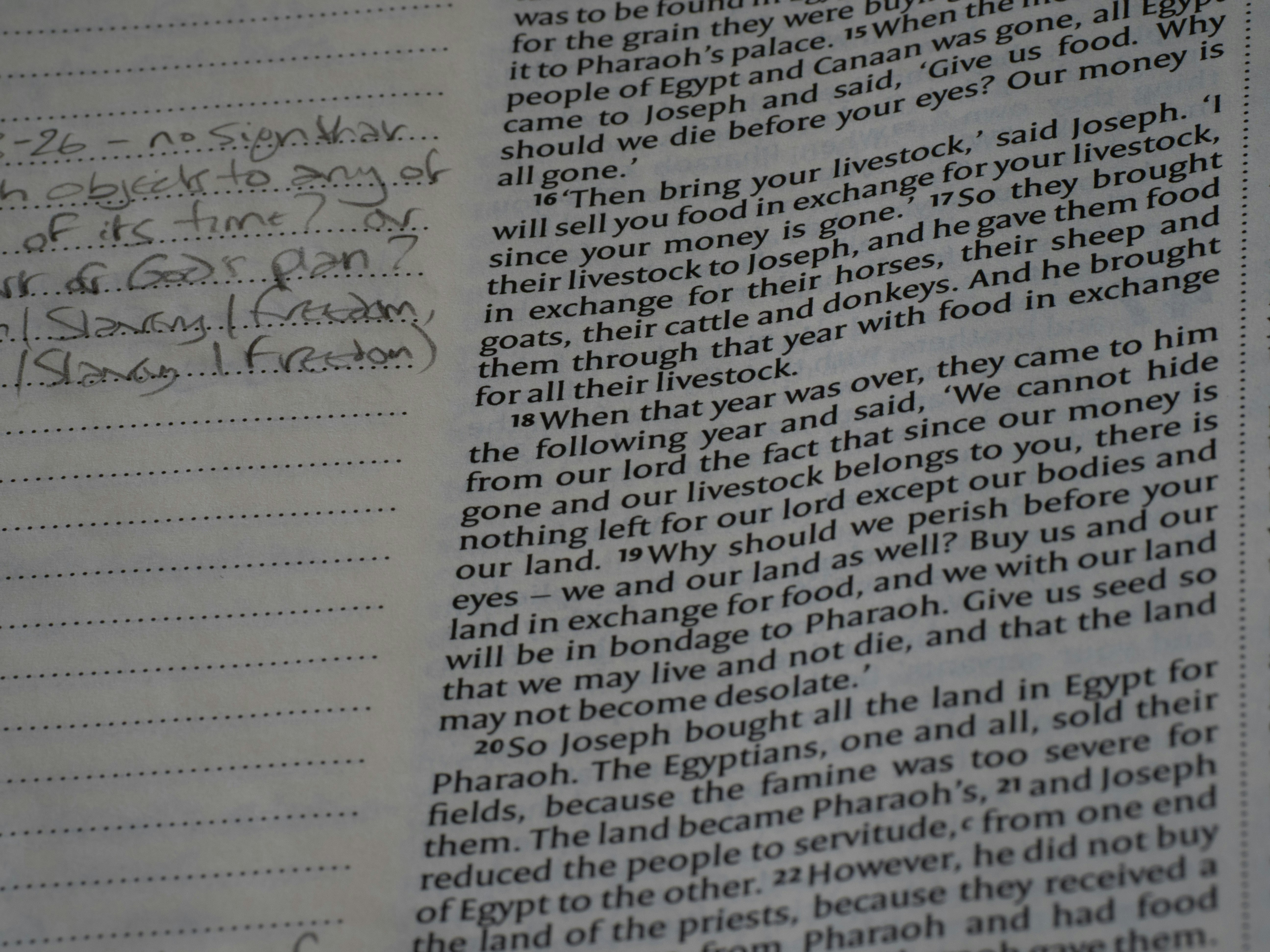 Typed script meets printed scripture: a study in contrast