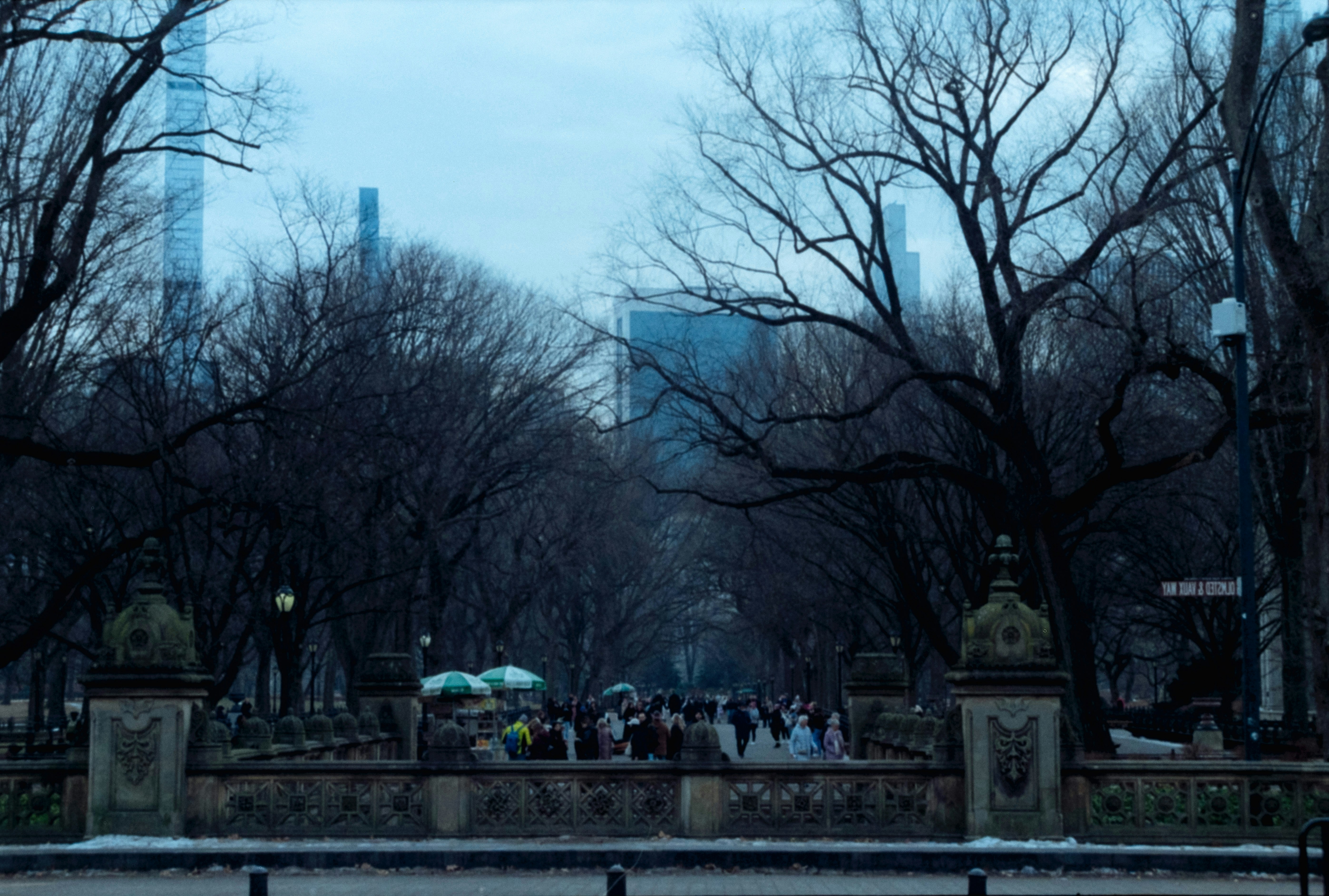Dusk Stroll along a Quiet River Gate
