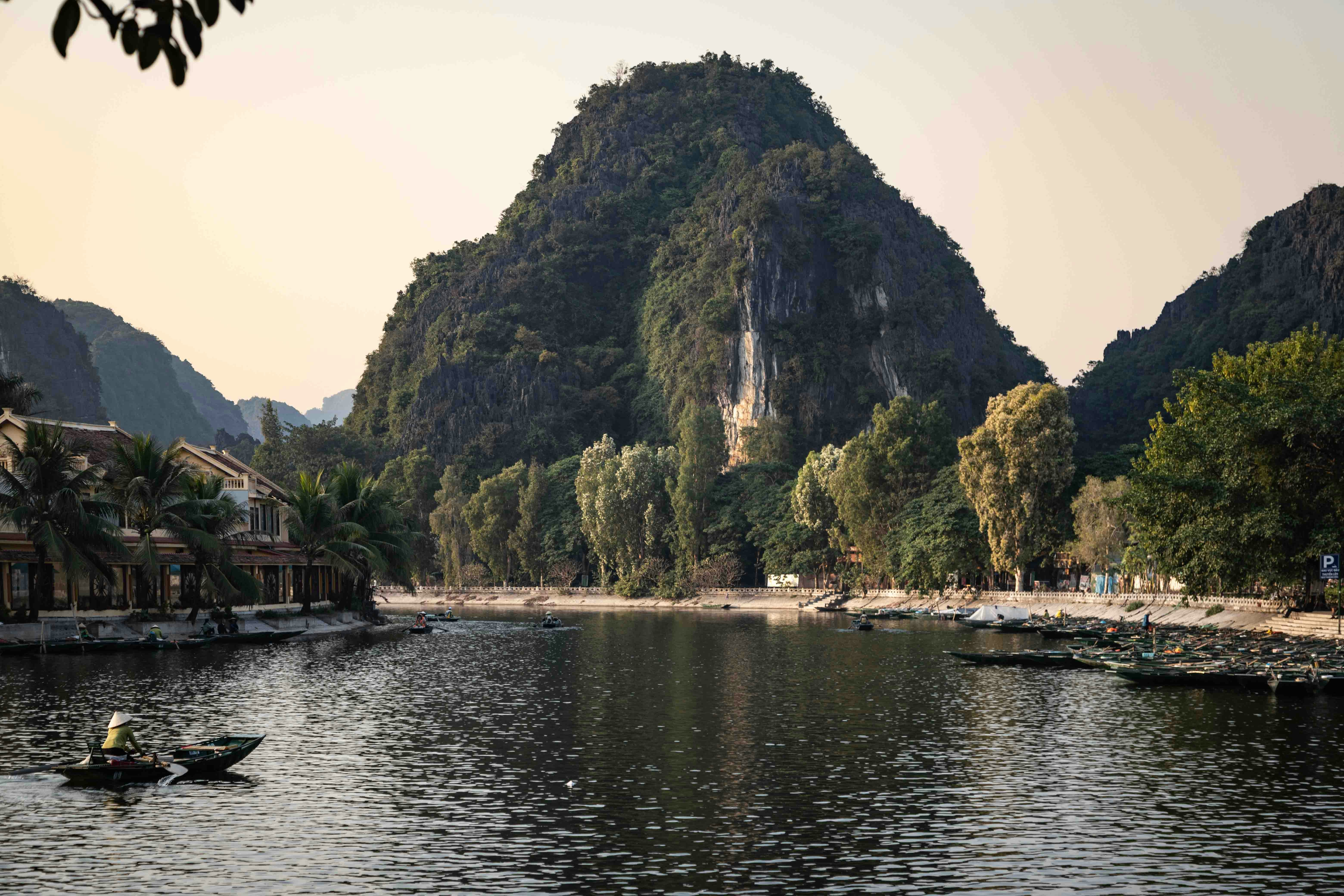 Riverbend at the Foot of a Limestone Peak