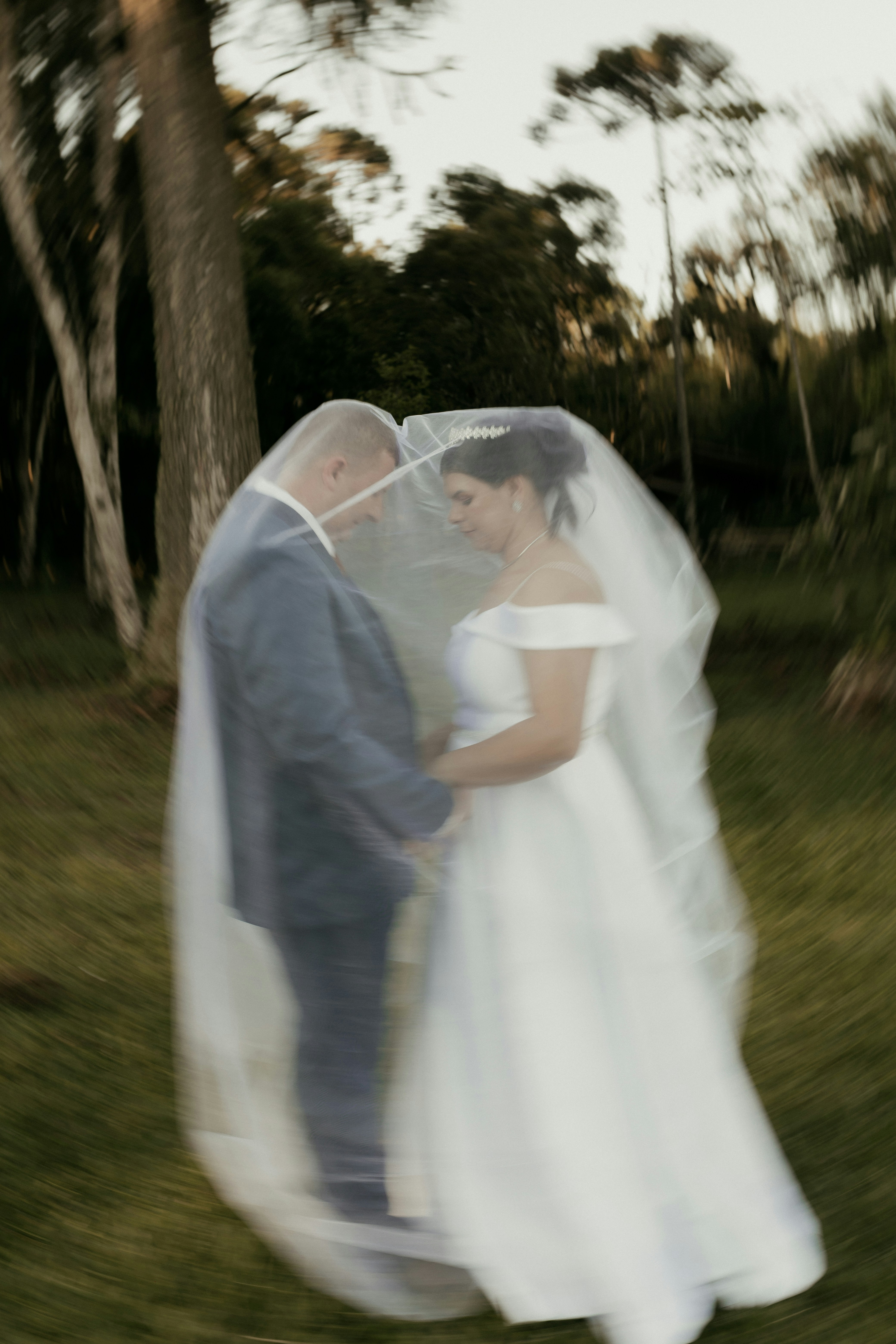 Veil of a Moment: Embraced in Outdoor Vows