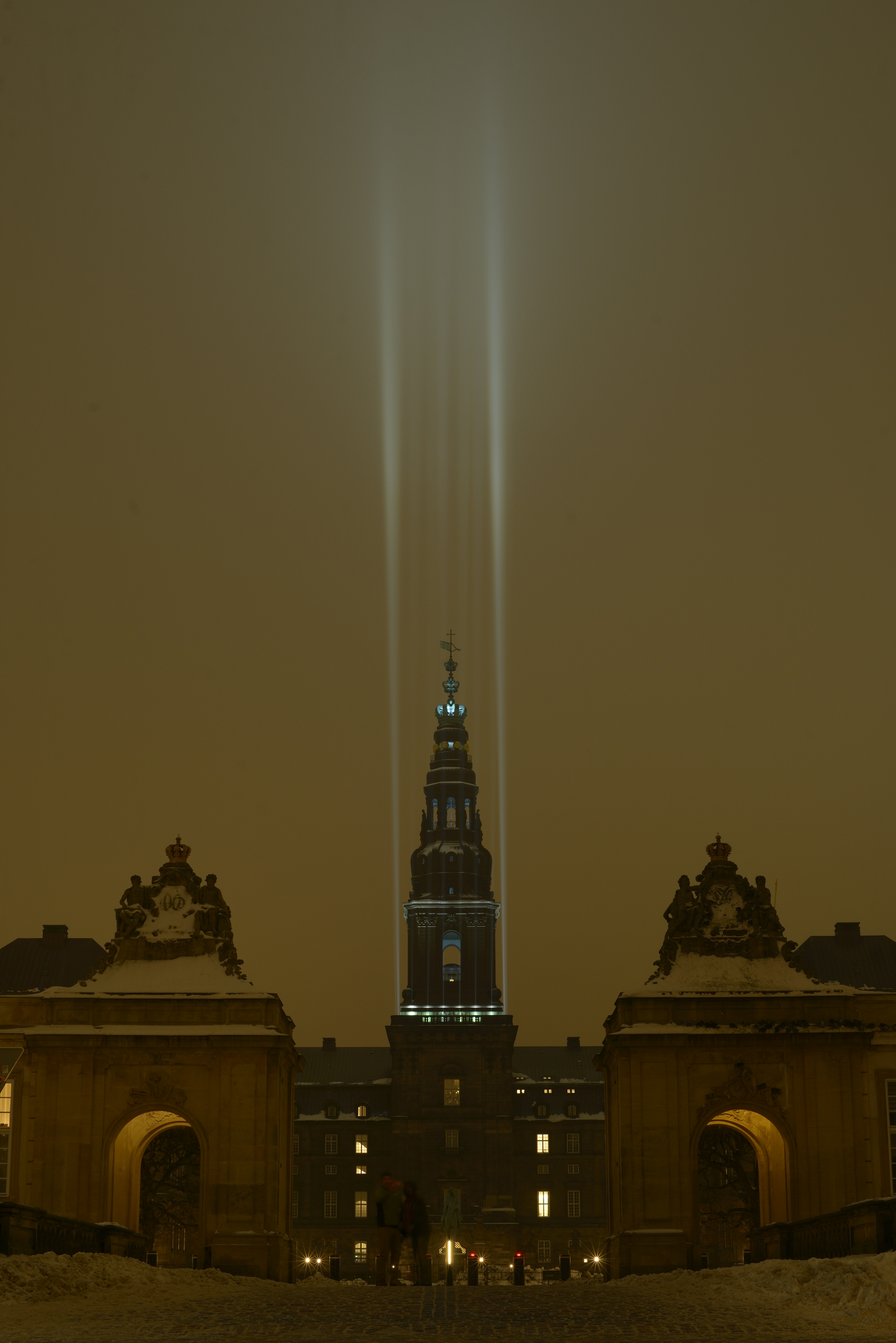 Beacon in the Night: Cathedral Tower Reaching Toward the Sky