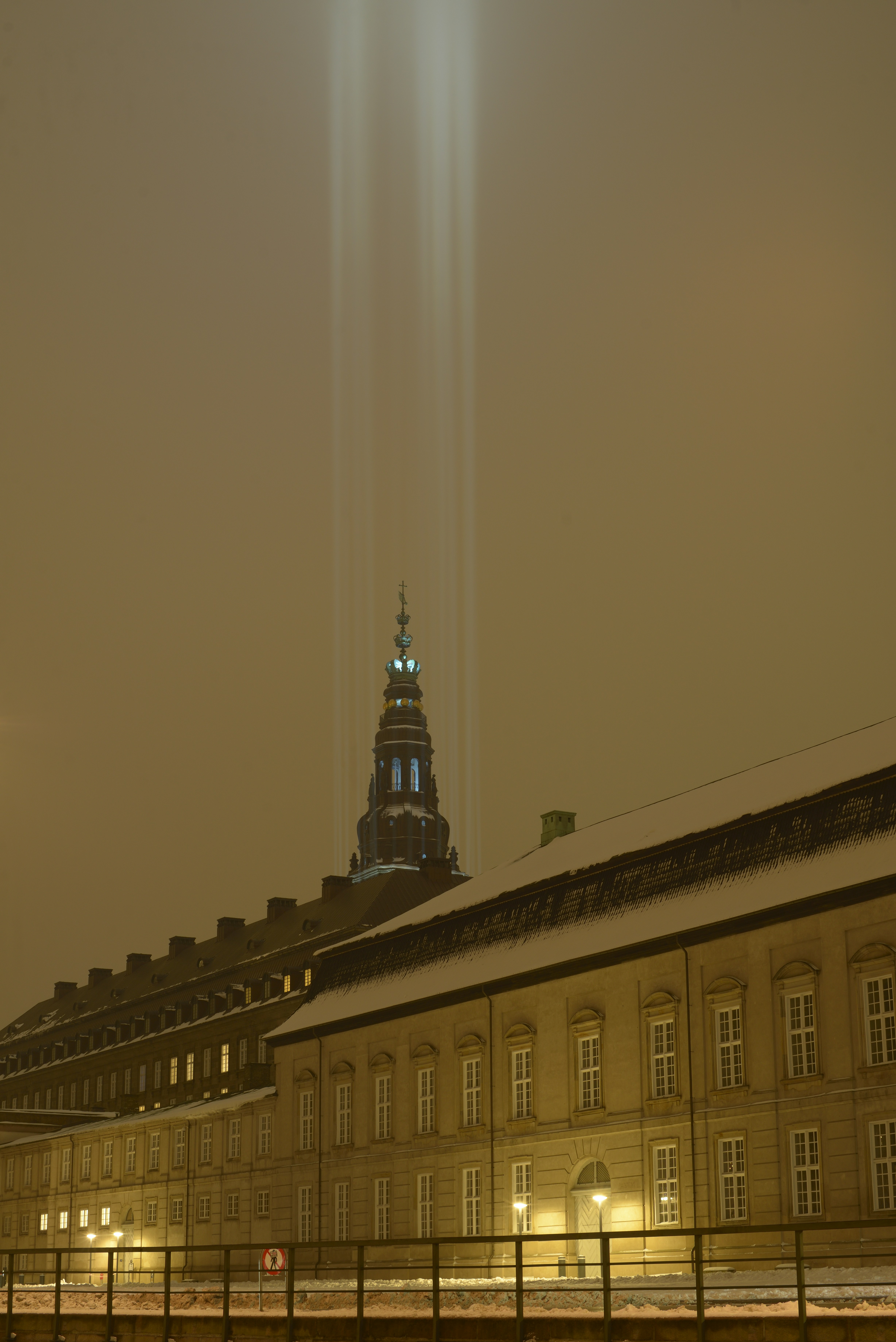 Beacon Above the Snowbound Facade