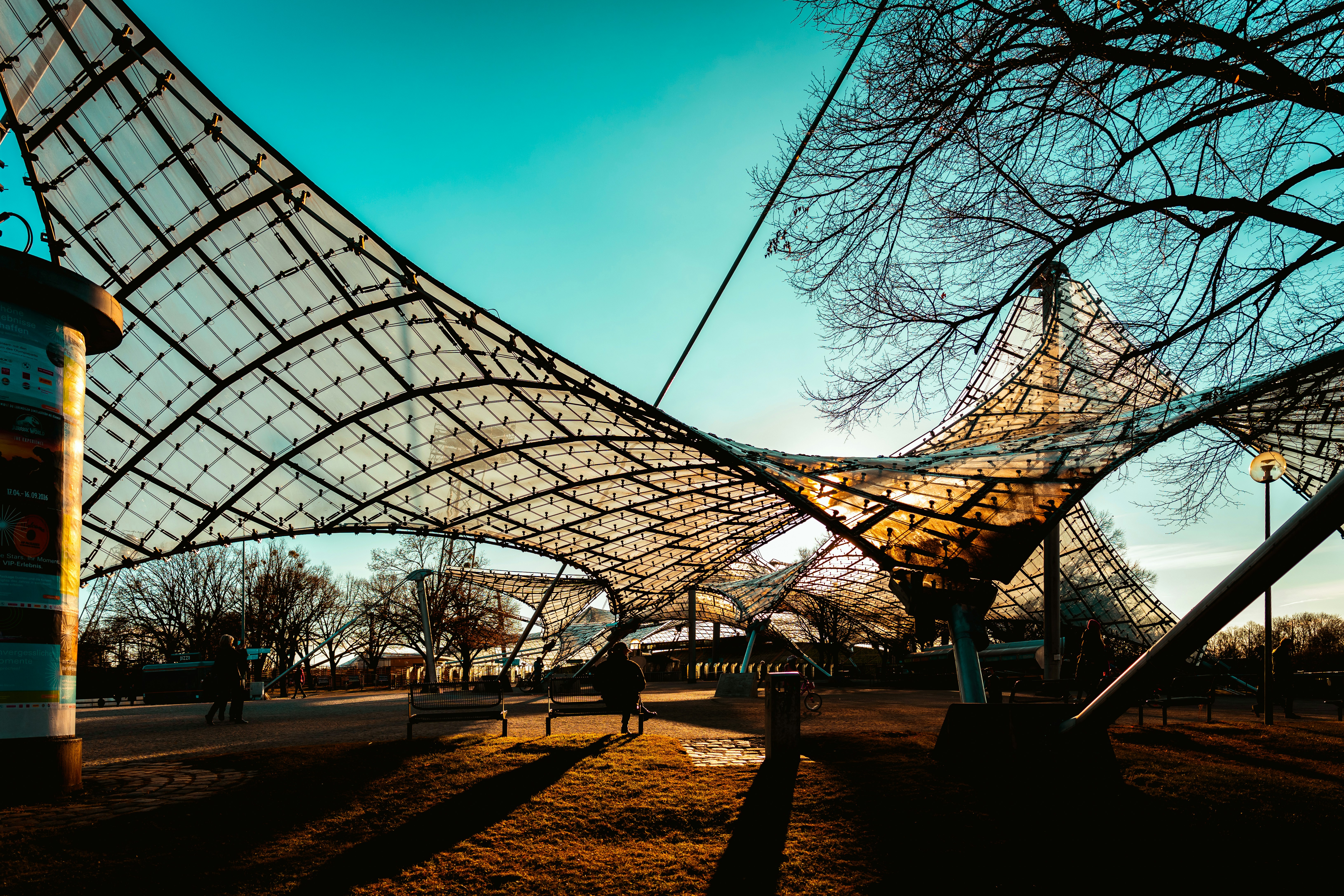 Canopy of Light: Architectural Fabric Draped Over the Park