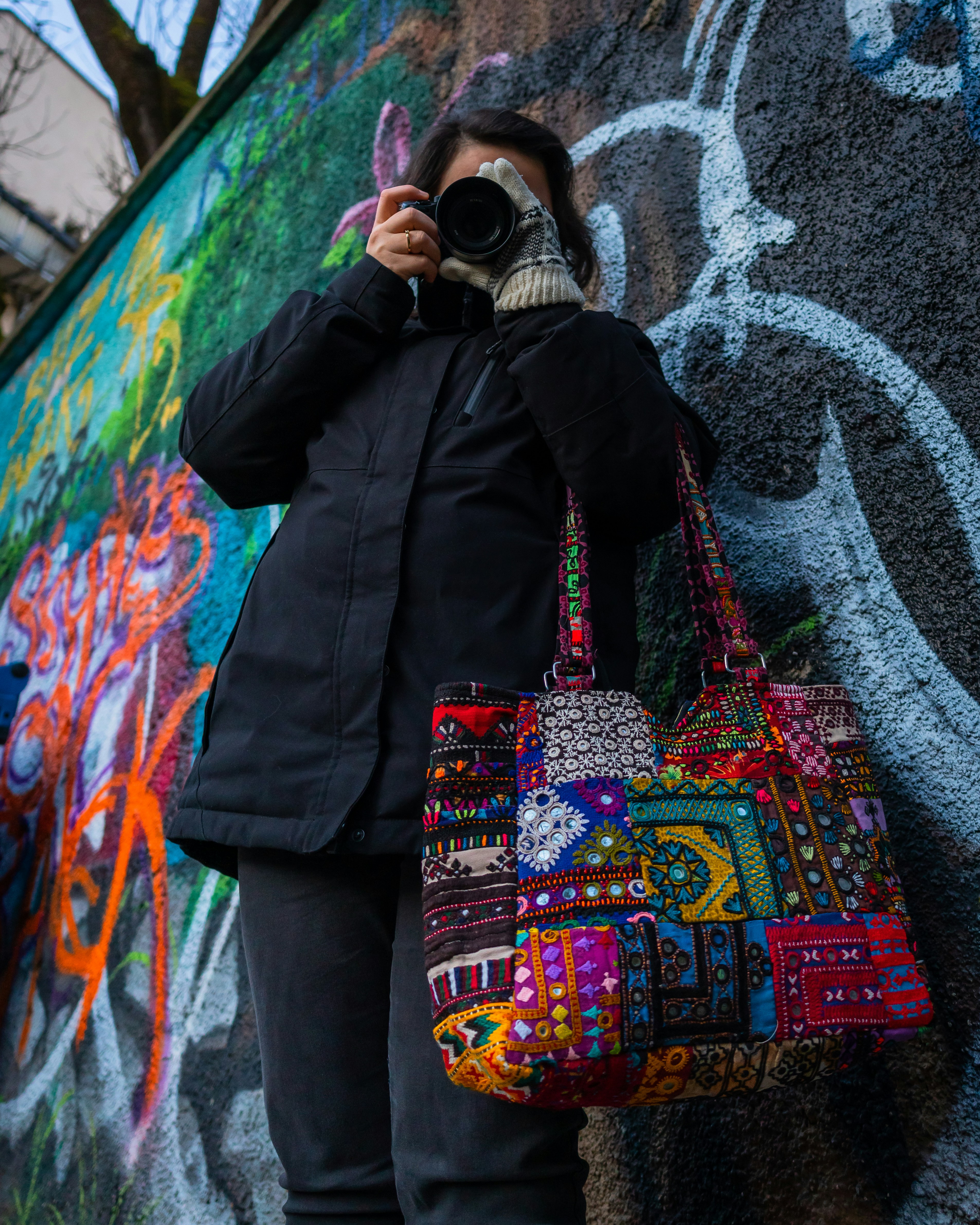 Urban Portrait in Colorful Grooves