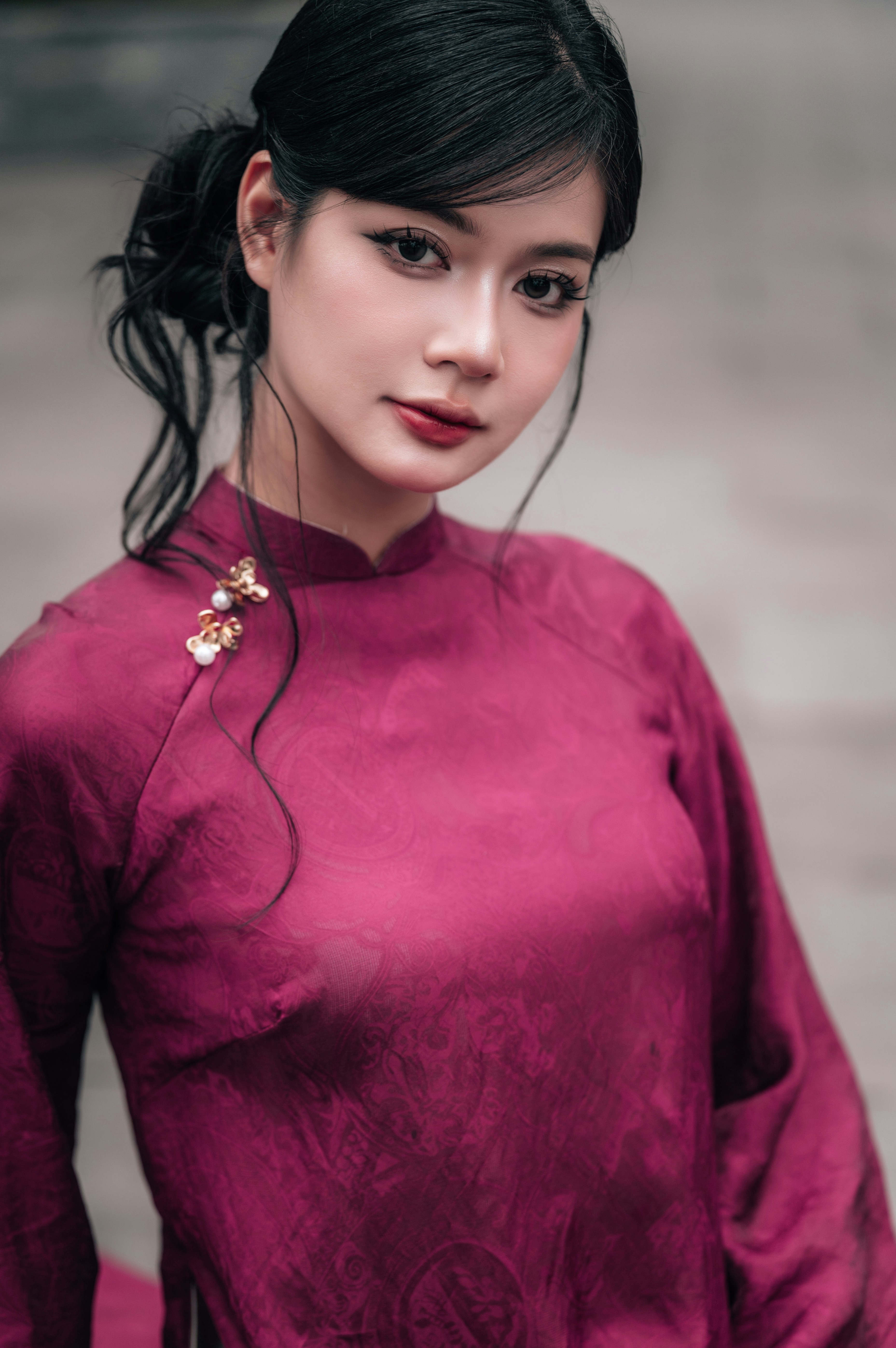Crimson Cheongsam, Quiet Confidence