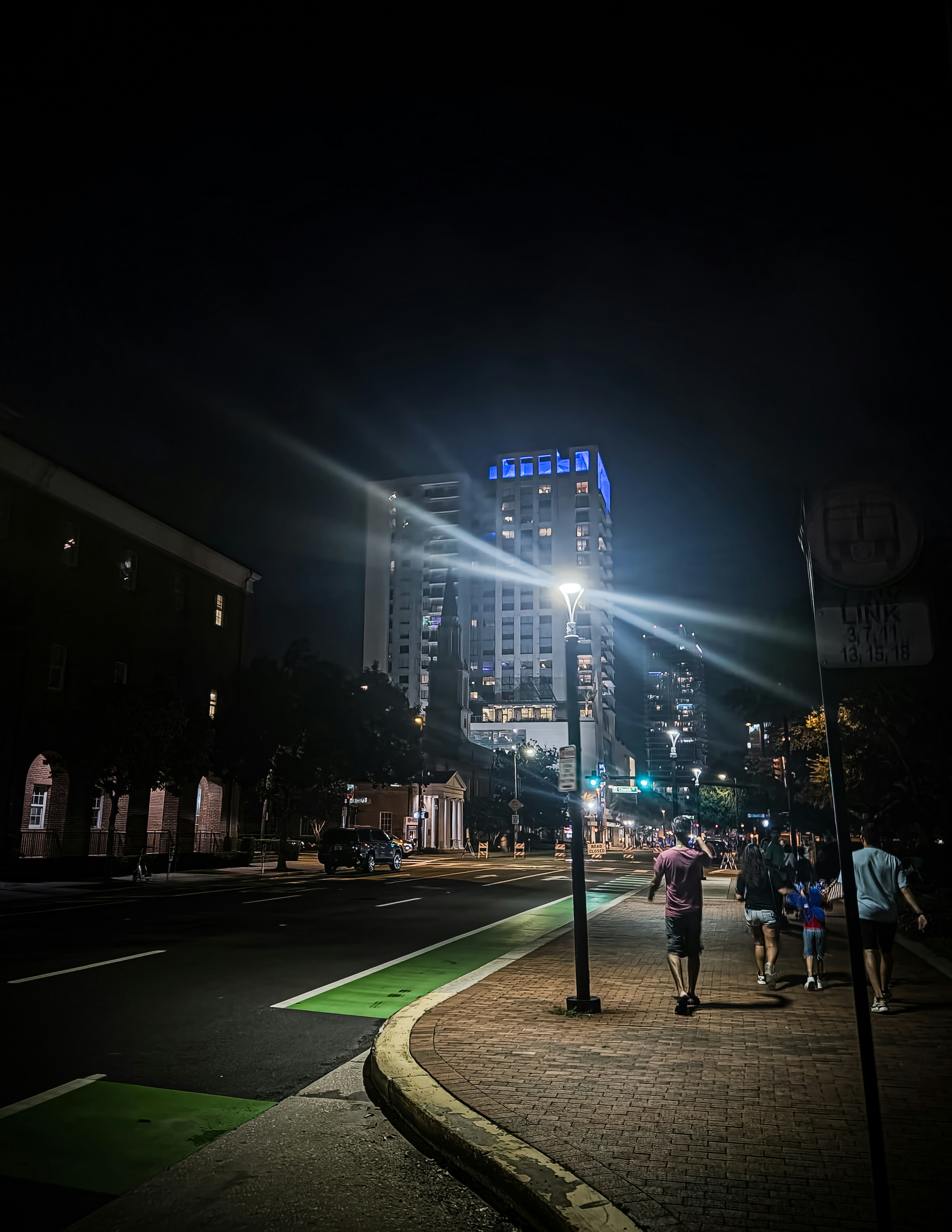 Neon Lane: Night Walk Under a City Spine
