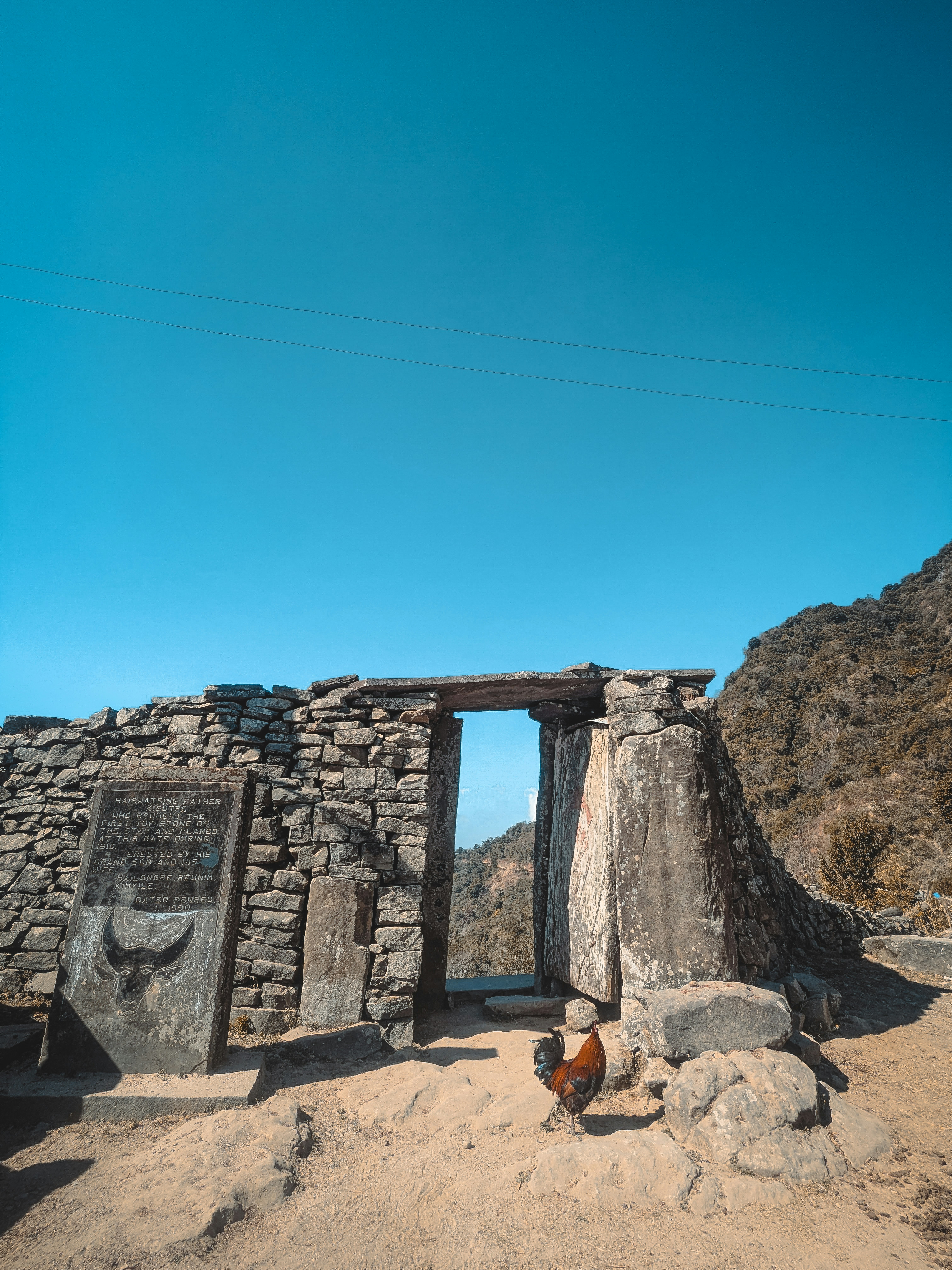 Stone Archway at Cerro Calizo with Chick at the Gate