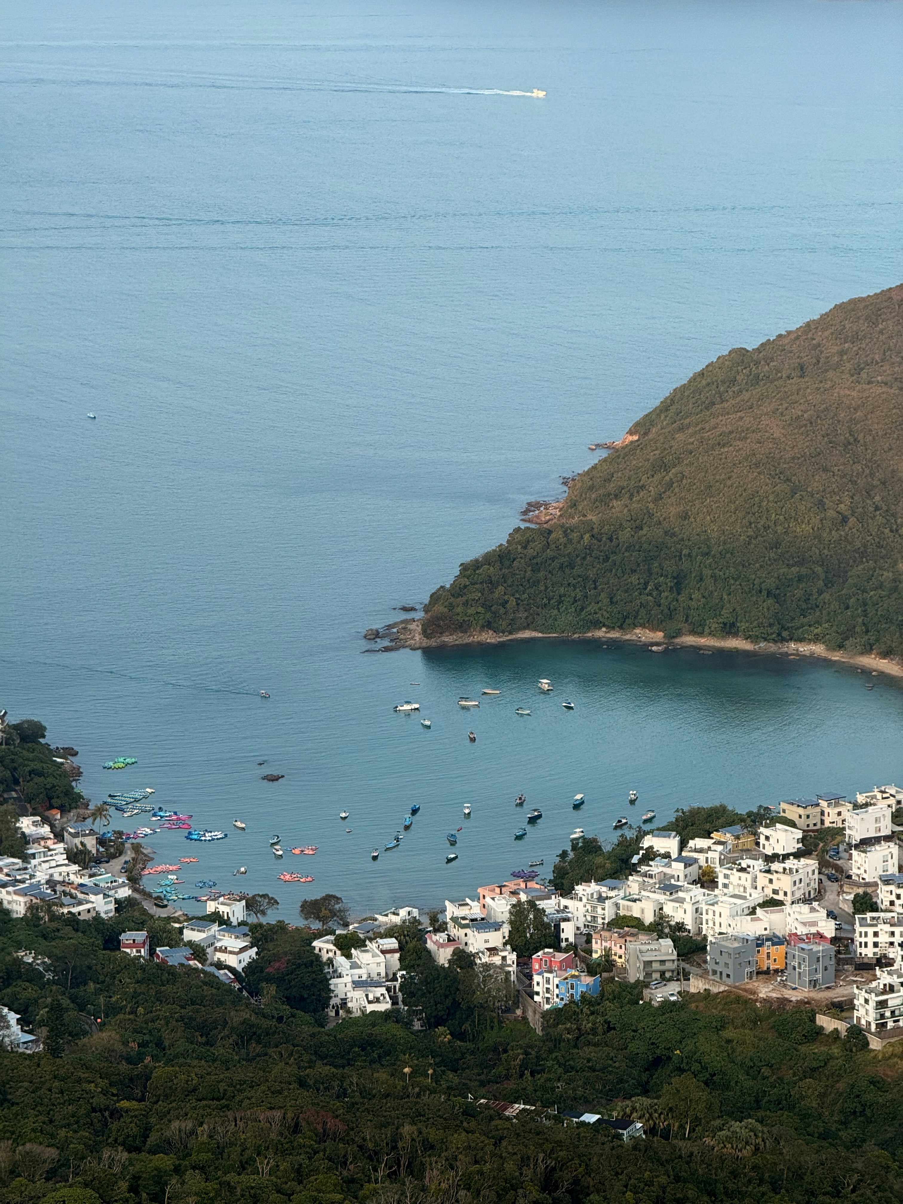 Harbor Village Crescent: Boats at the Edge of the Cove