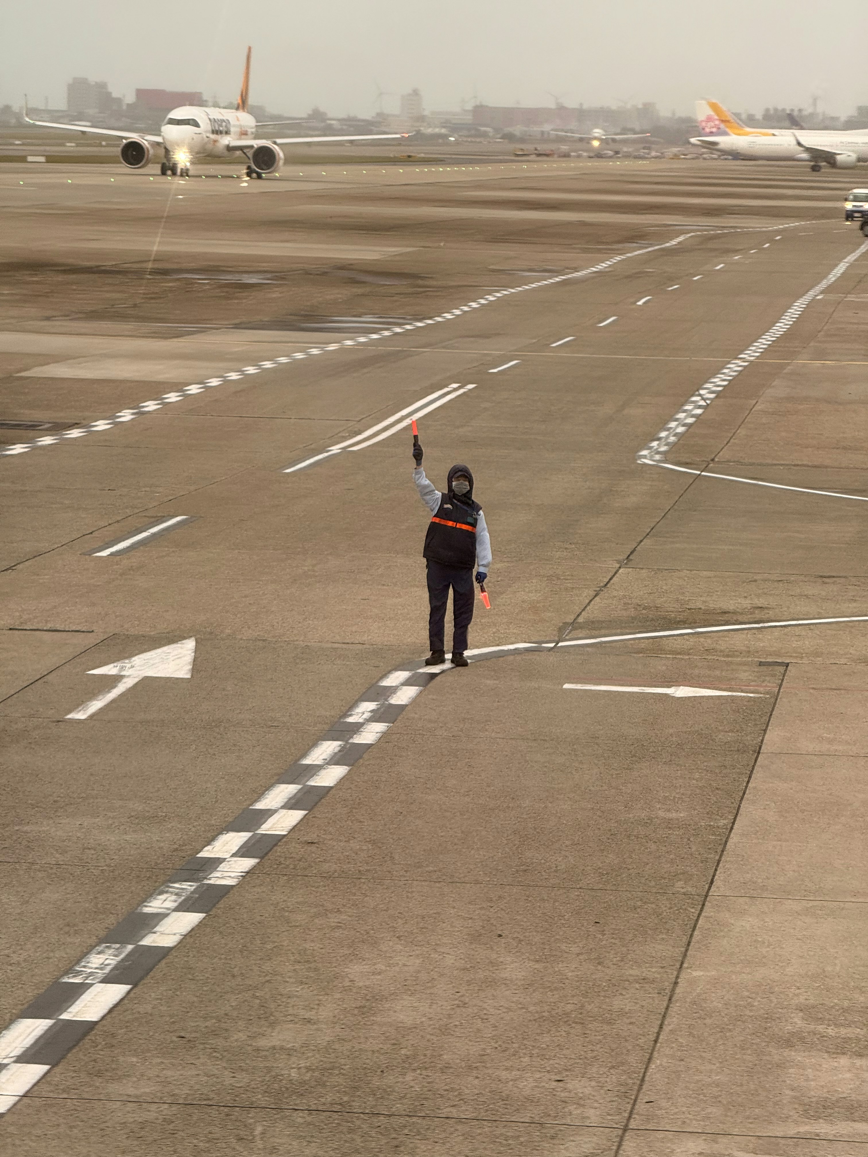 Signal Flag at the Runway Crossing