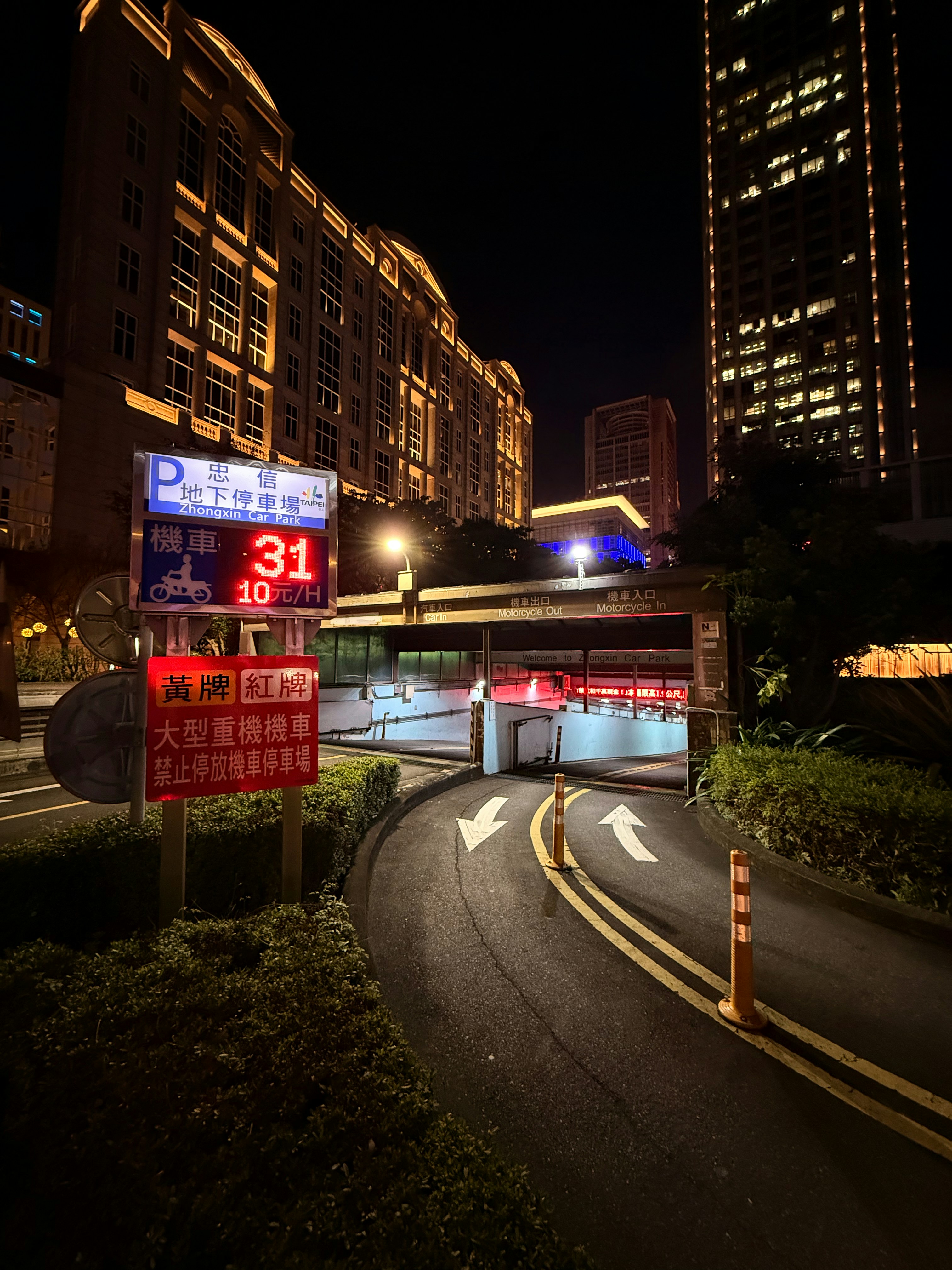 Neon Gate to the Night Parking Arc