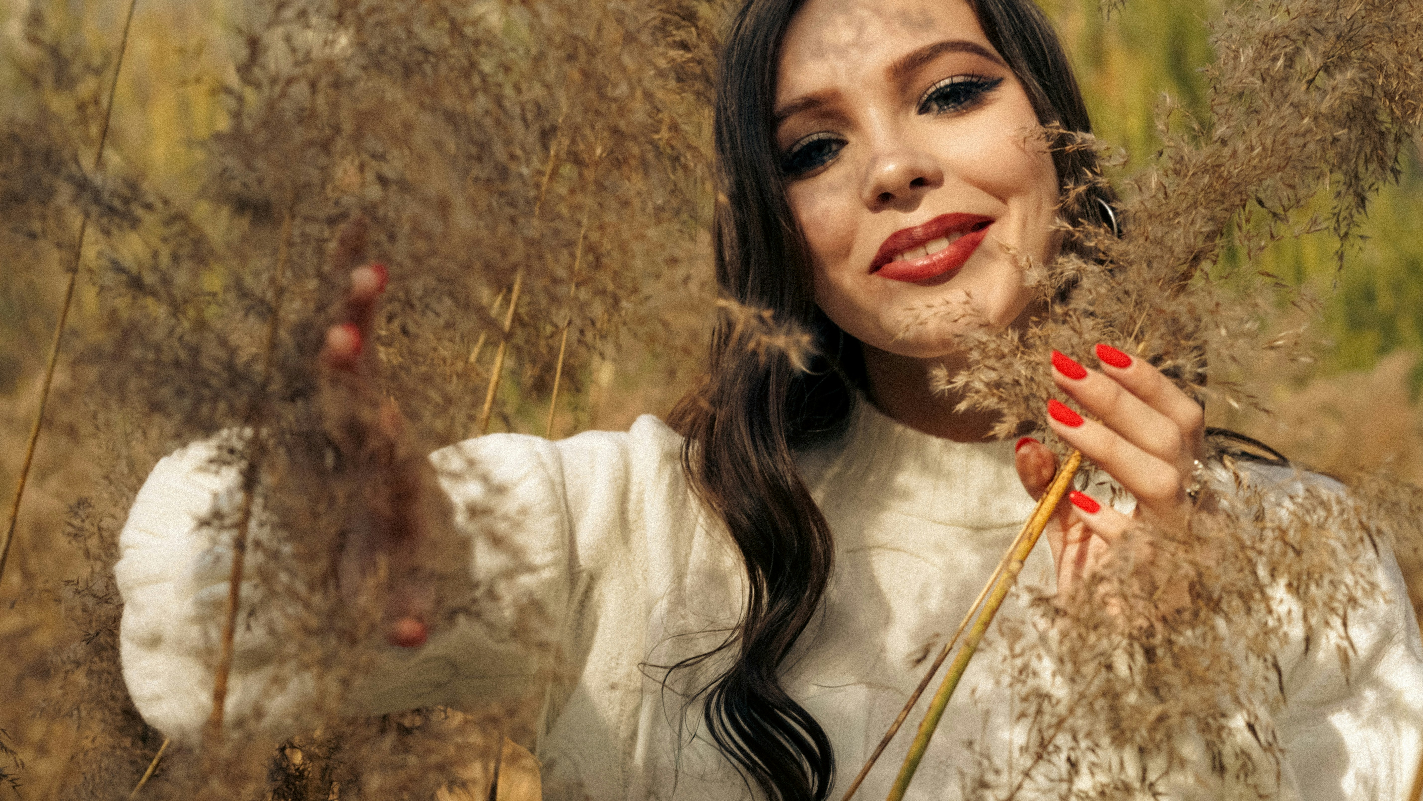 Autumn Airs: A Cheerful Portrait in Golden Grasses