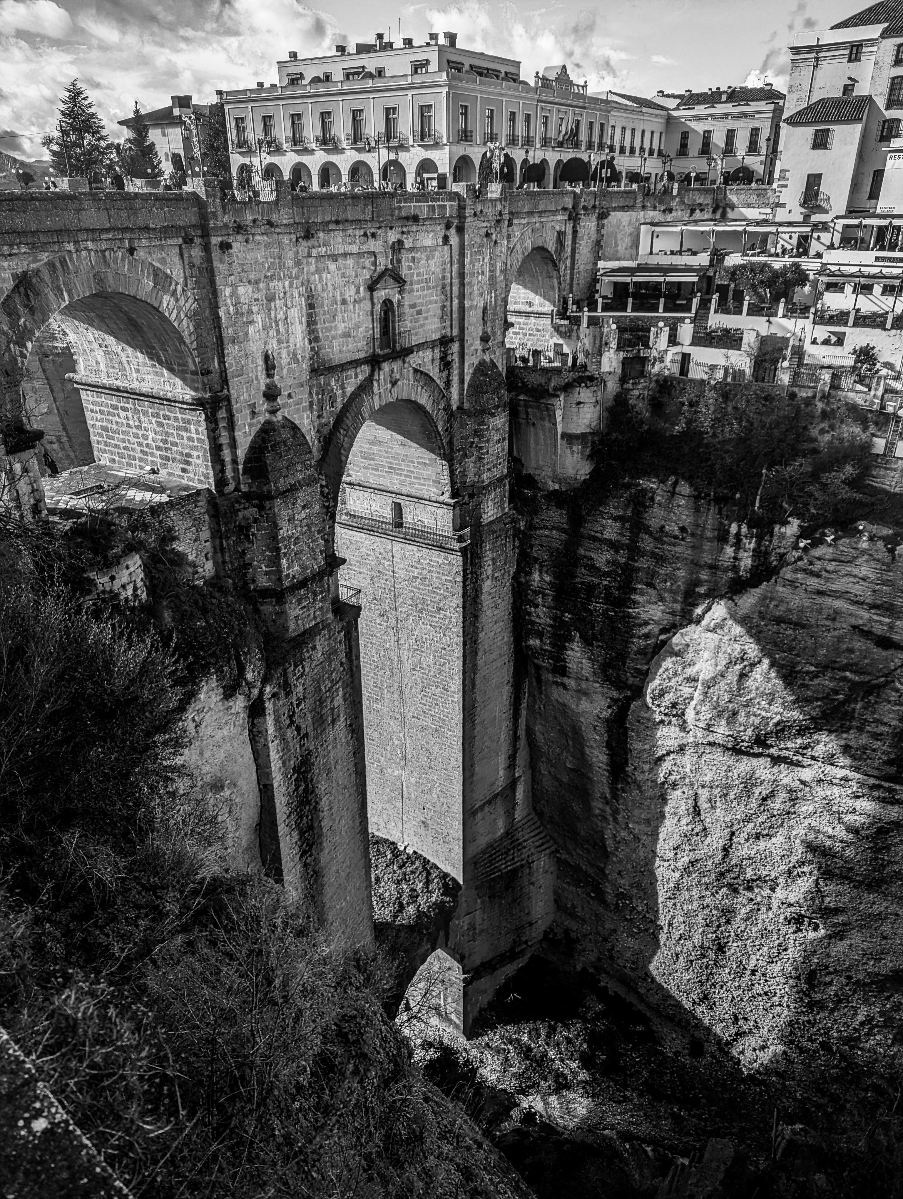 Ancient Arch Bridge Overgrown Gorge