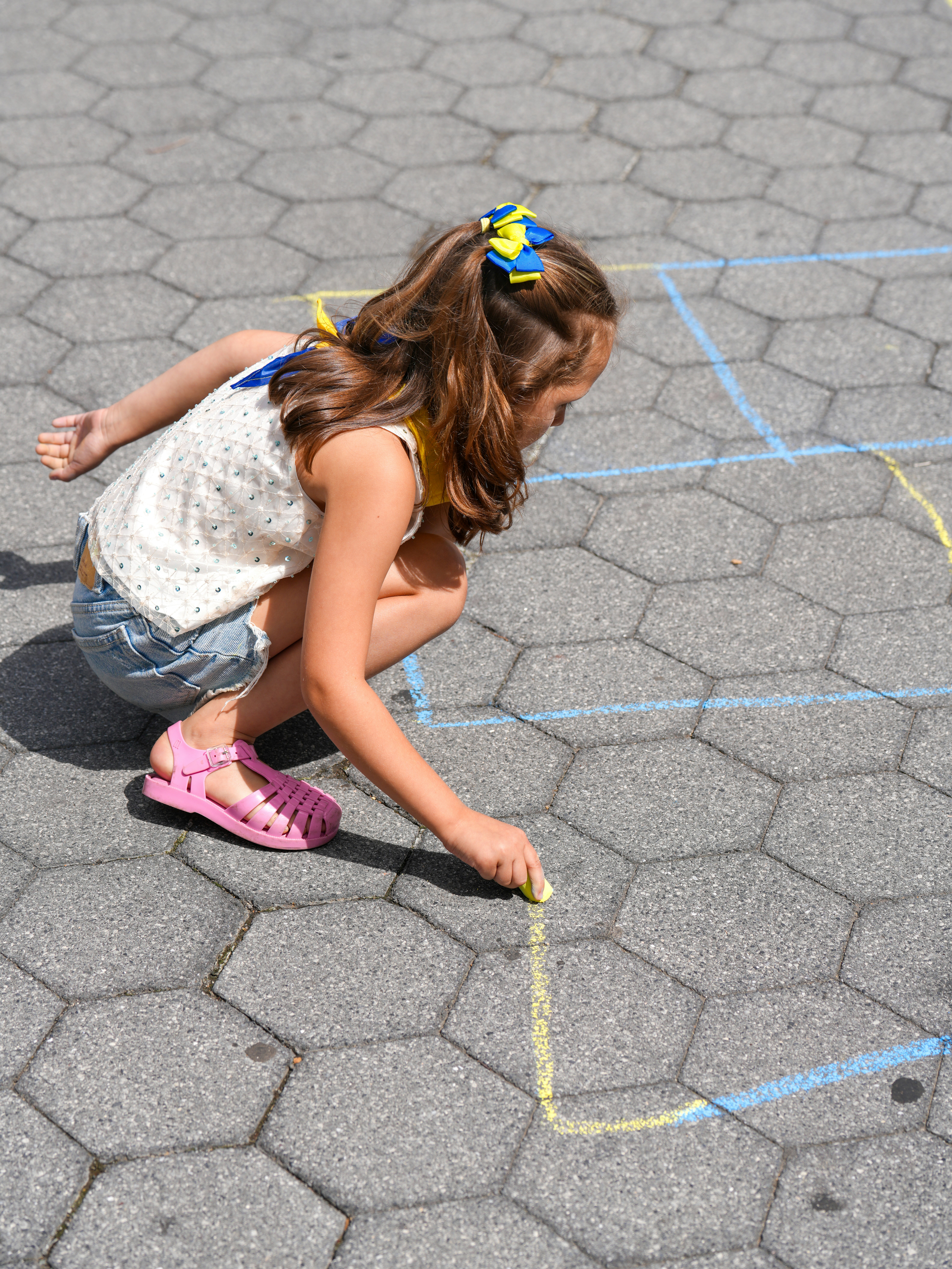 Chalk Lines and Tiny Discoveries: A Quiet Playground Moment