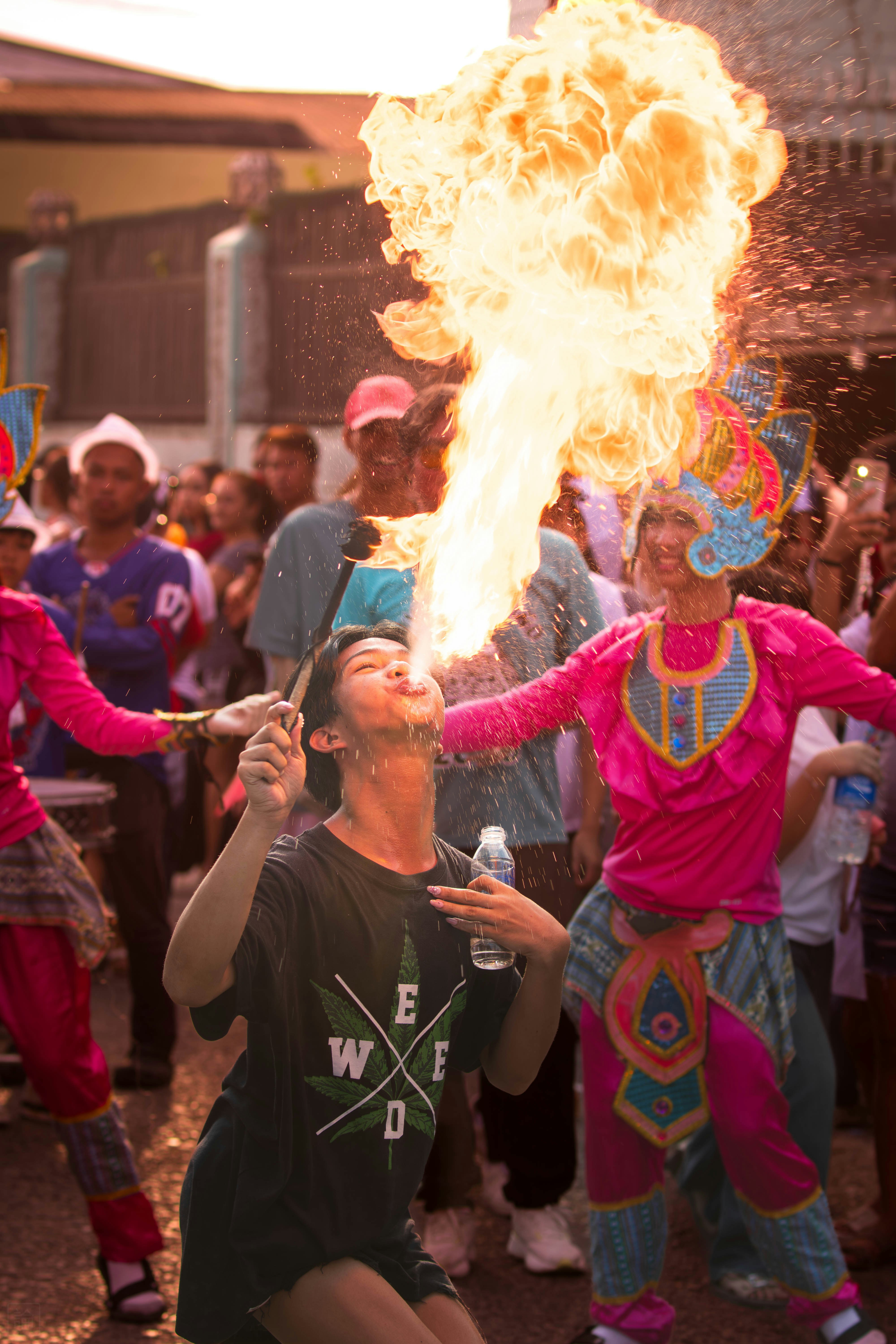 Fire and Feathers: A Street Fire-Show বন্ধা