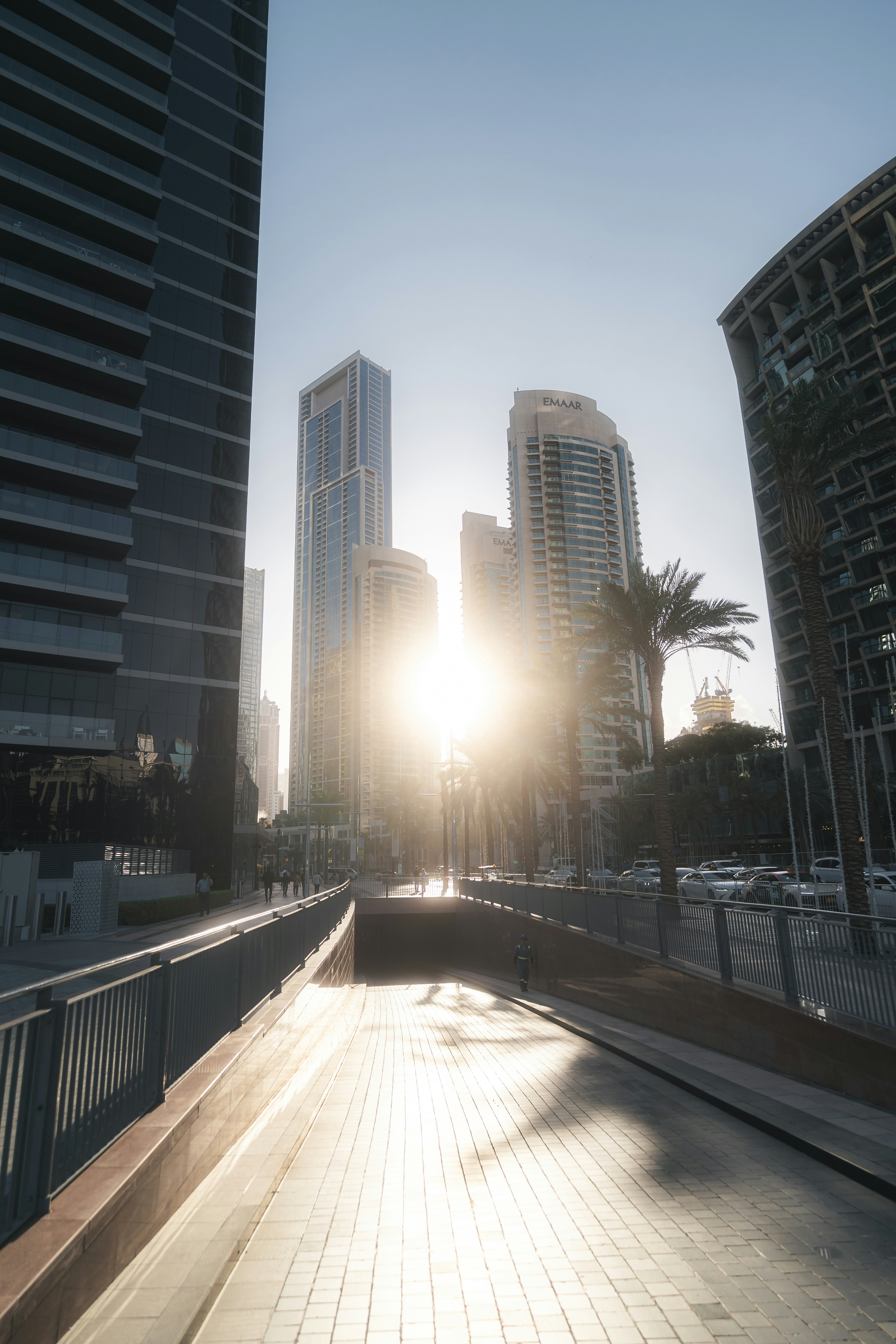 Sunlit Skyline Promenade