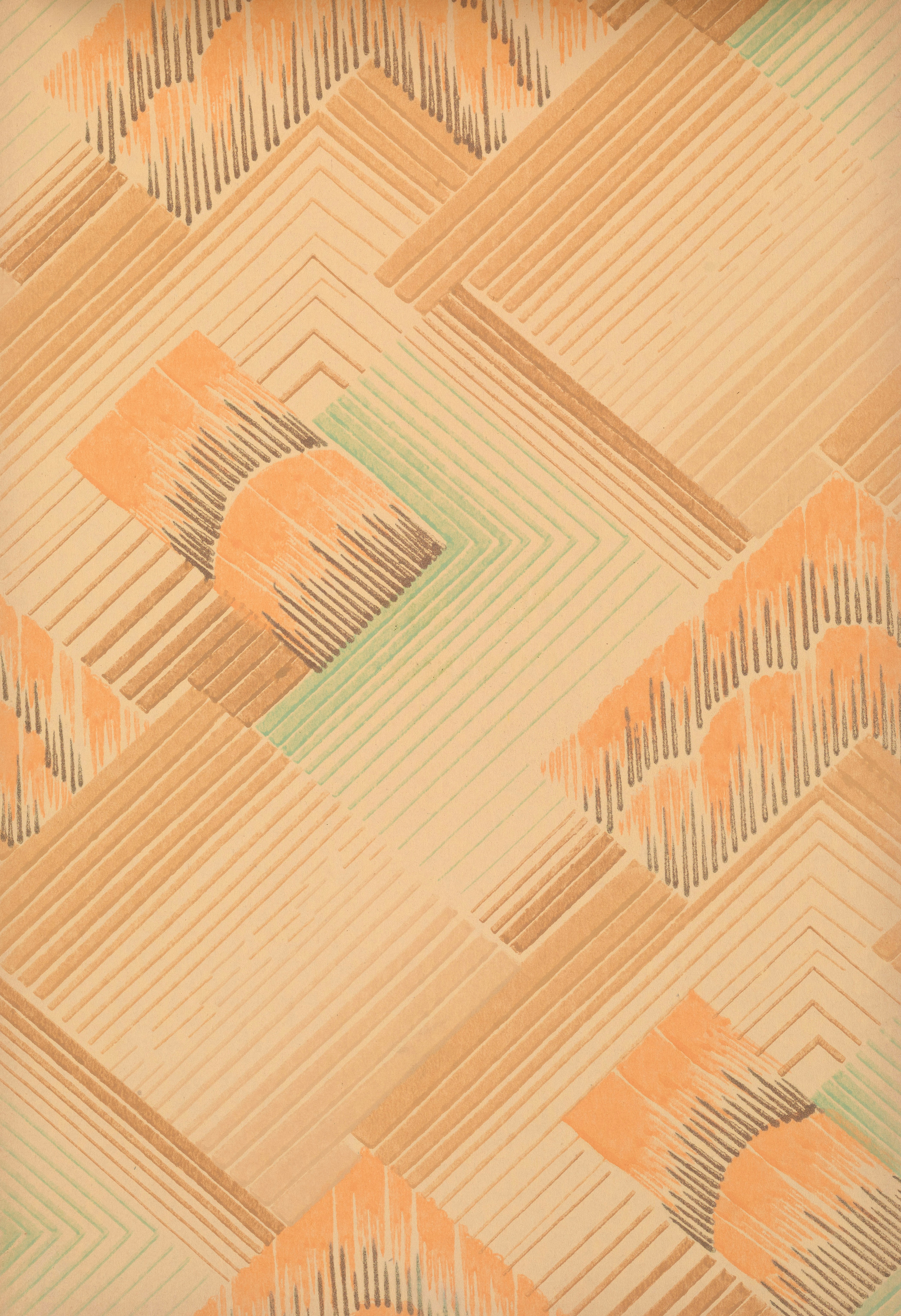 Geometric Mosaic: Soft Peach Tones and Layered Ridges
