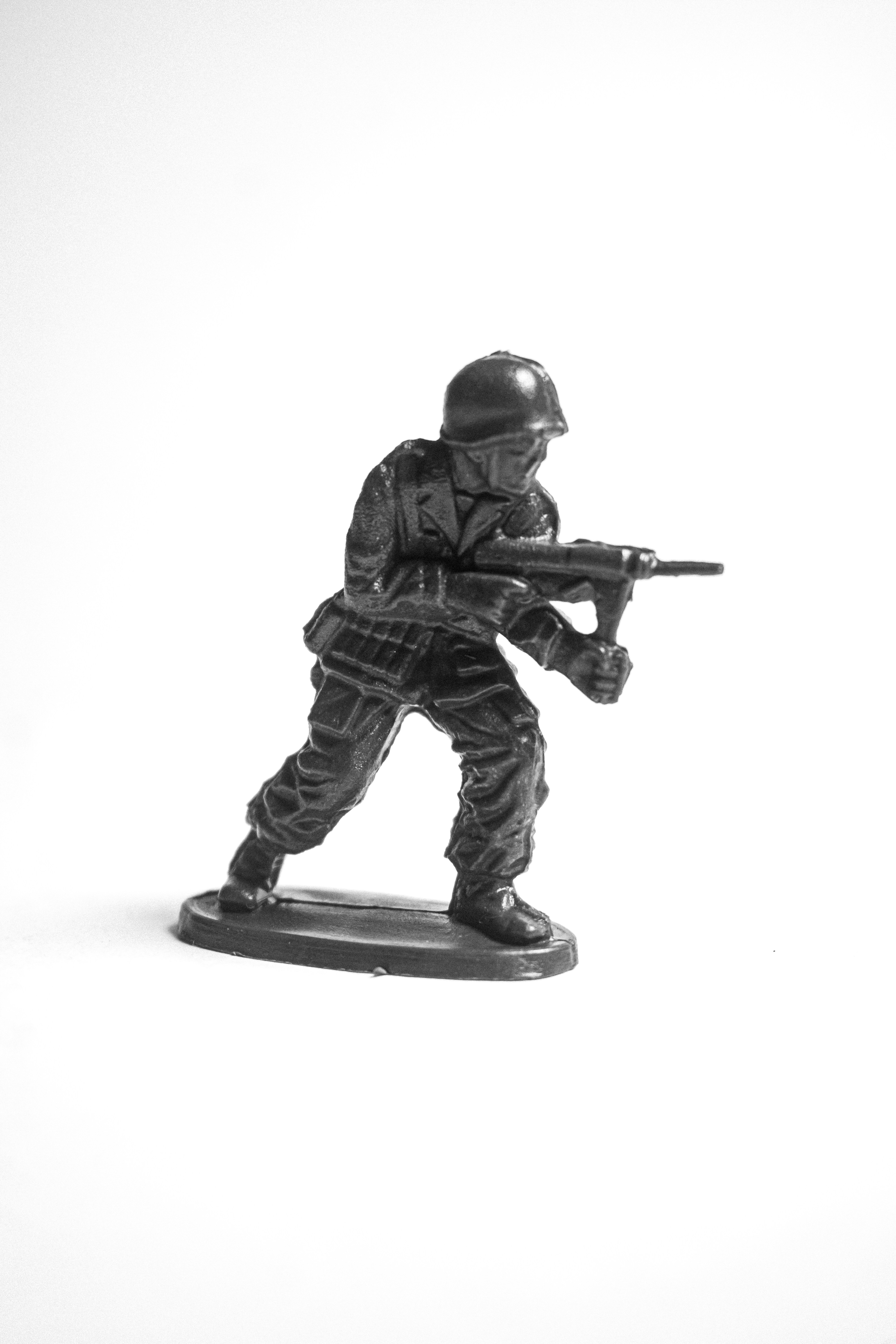 Silent Sentinel in White: A Solo Toy Soldier in Focus