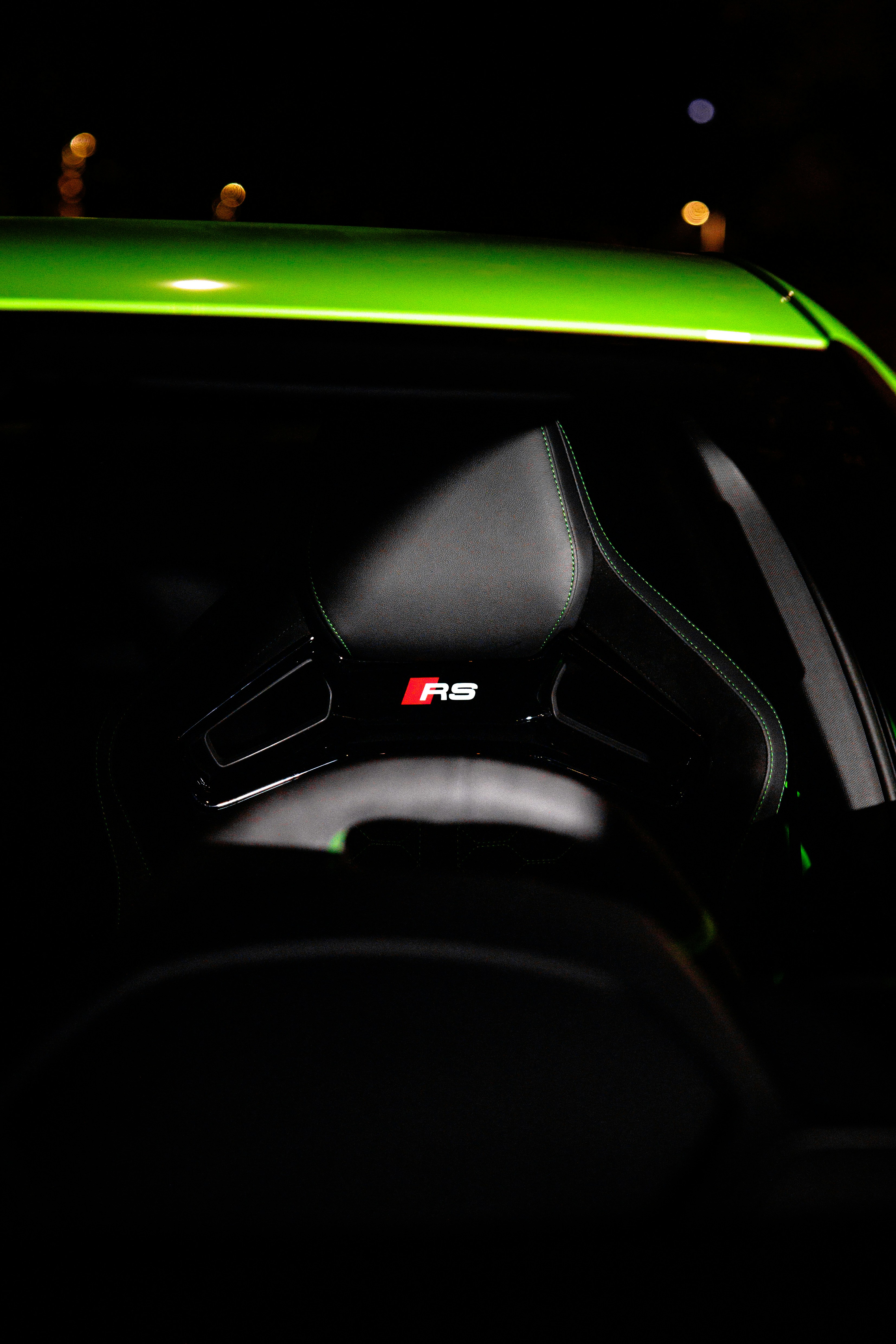 Lime Assassin: The RS cockpit under night neon
