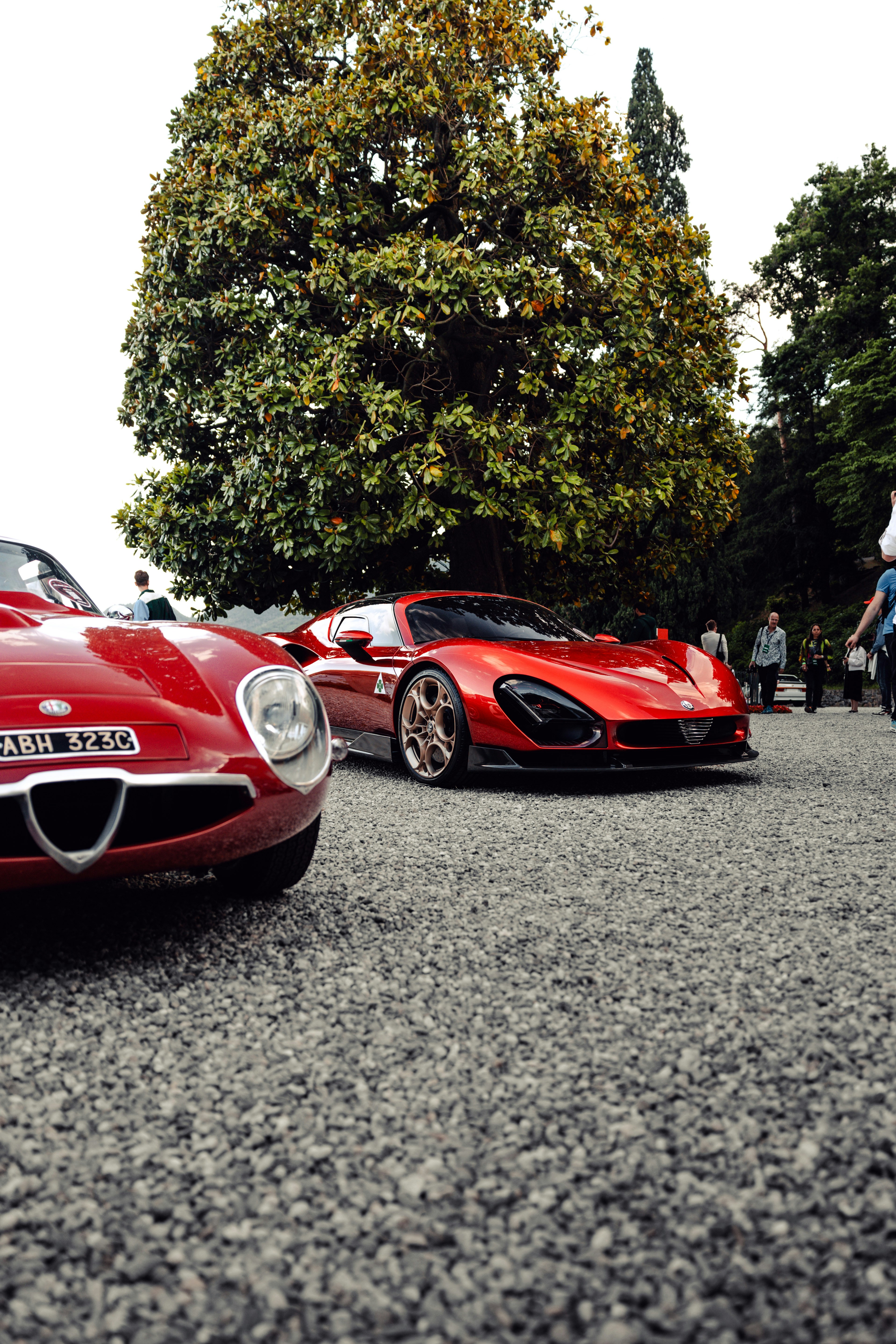 Red Car Parade: A Low-Angle Gallery of Italian Sport Machines