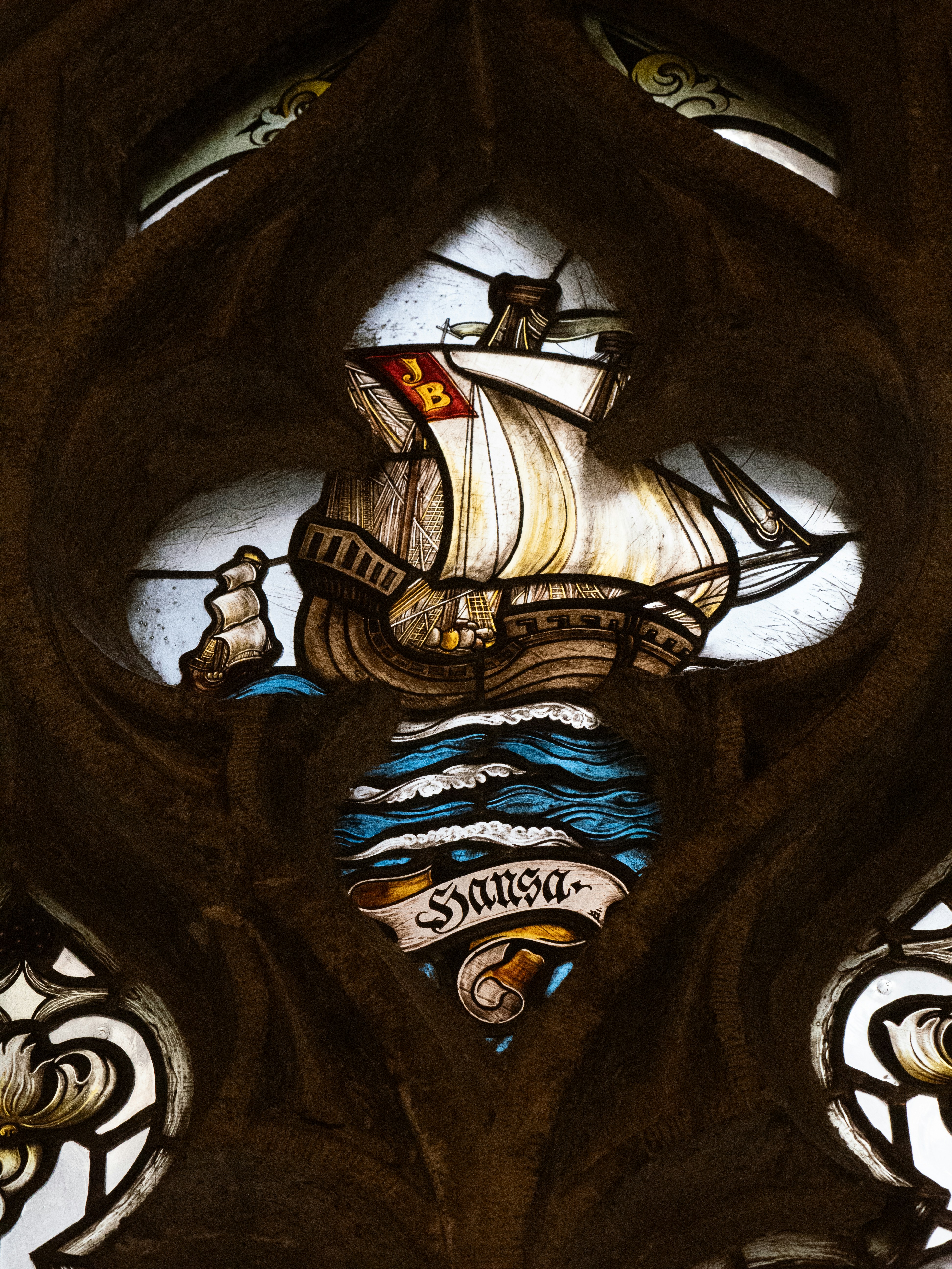 Voyage Through Stained Glass: Ship of Waves