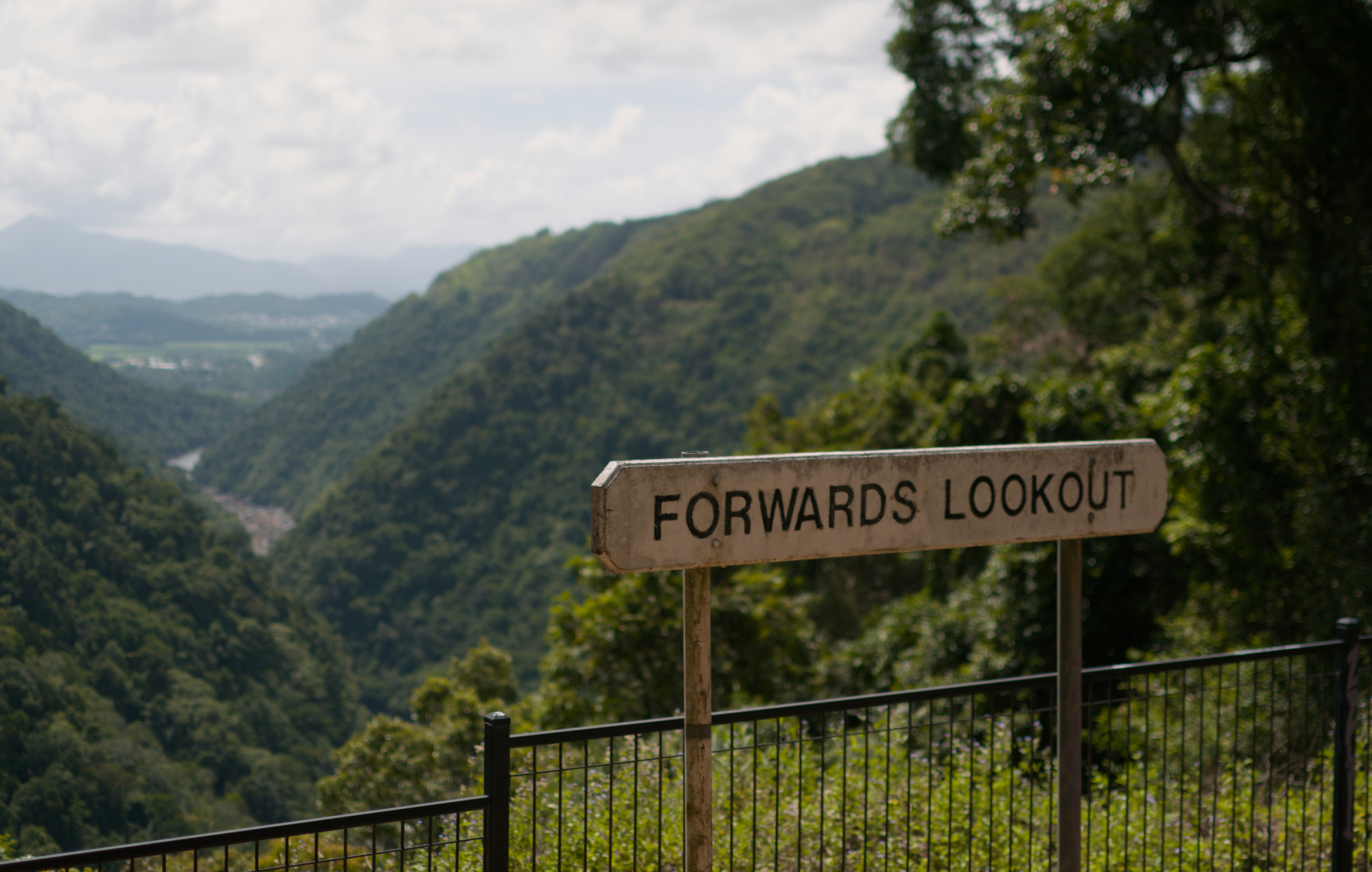 Looking Toward the Valley from a Guarded Edge