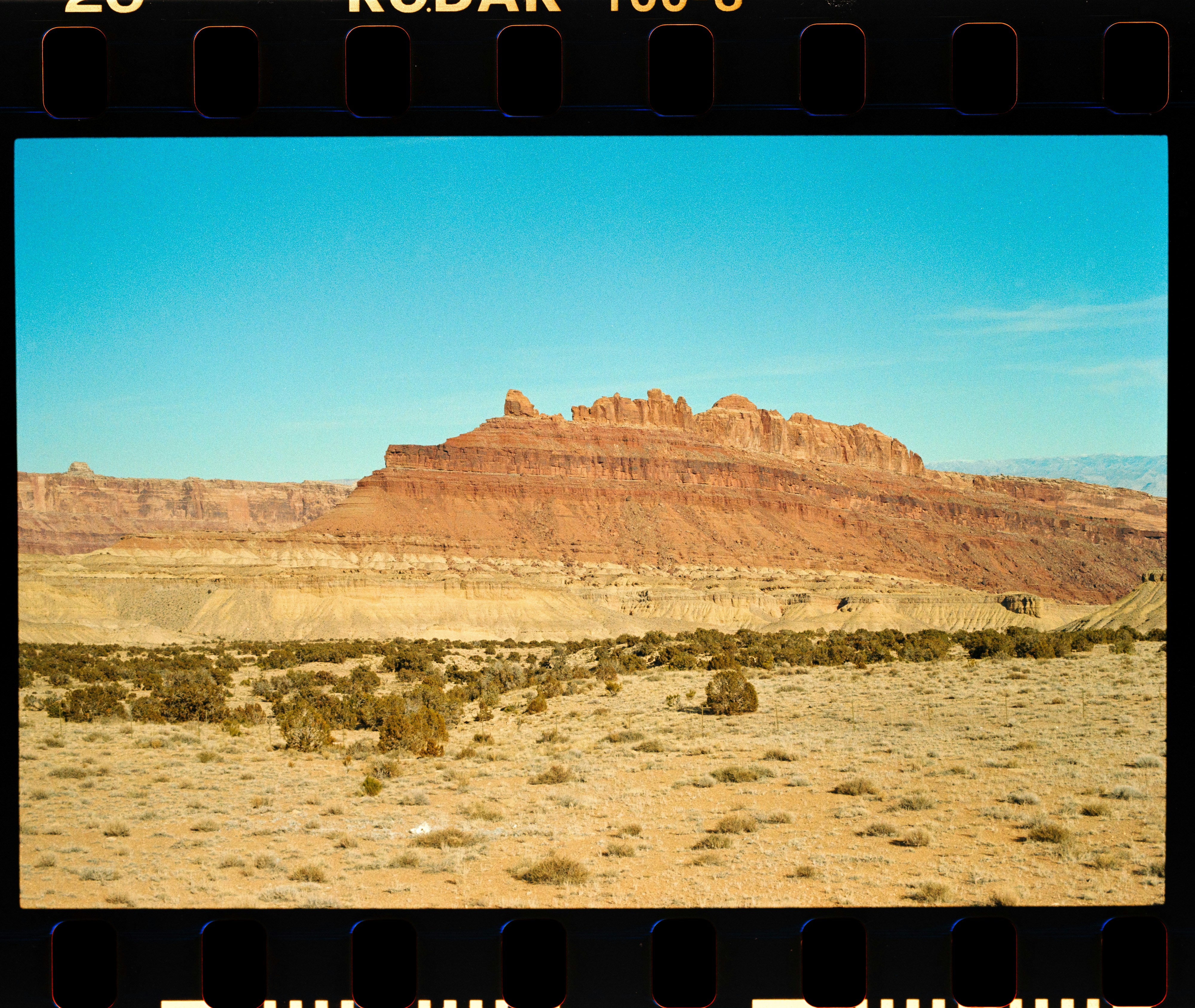 Desert Mesa Under a Wide Blue Sky