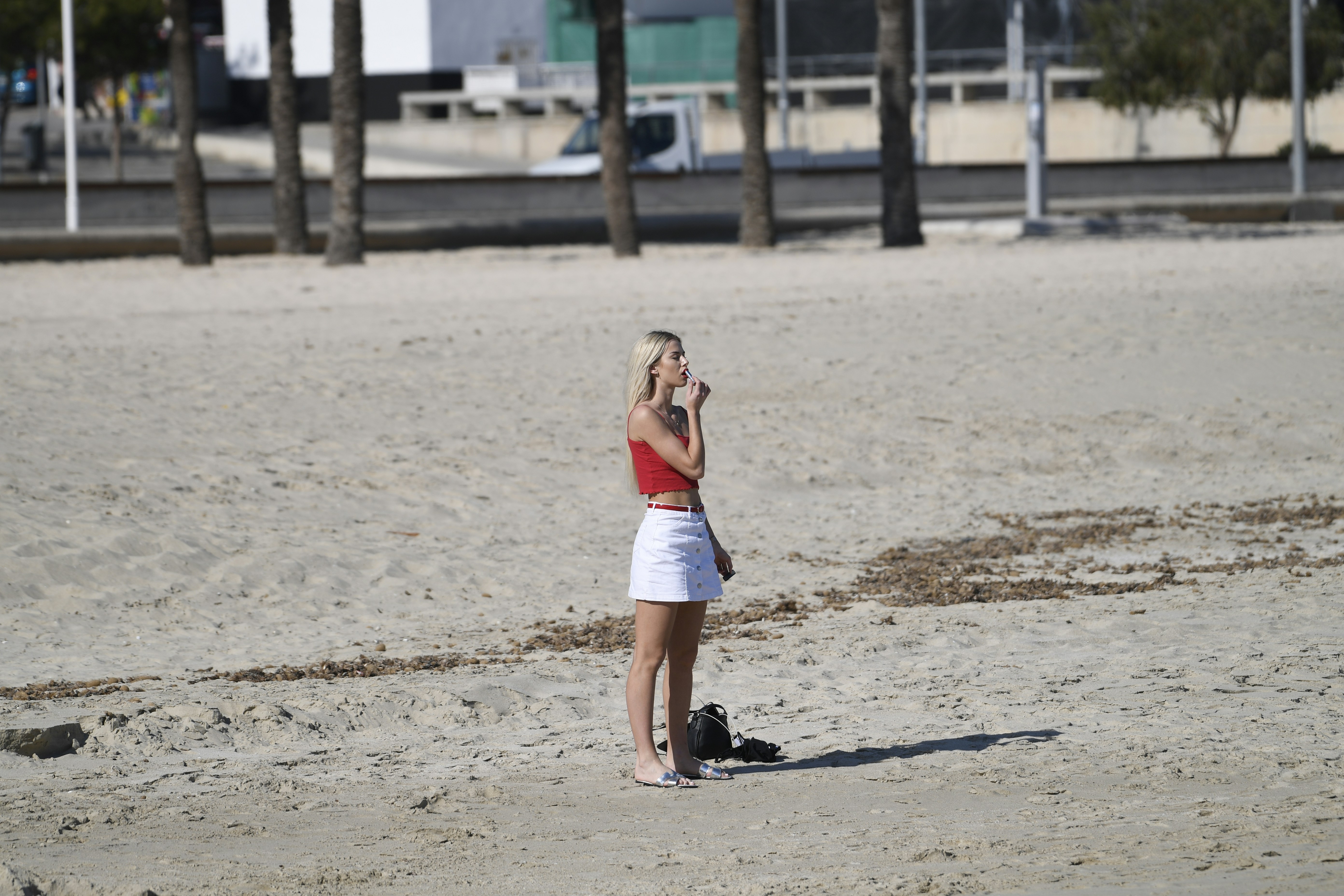 Red-Topped Moment on the Beach