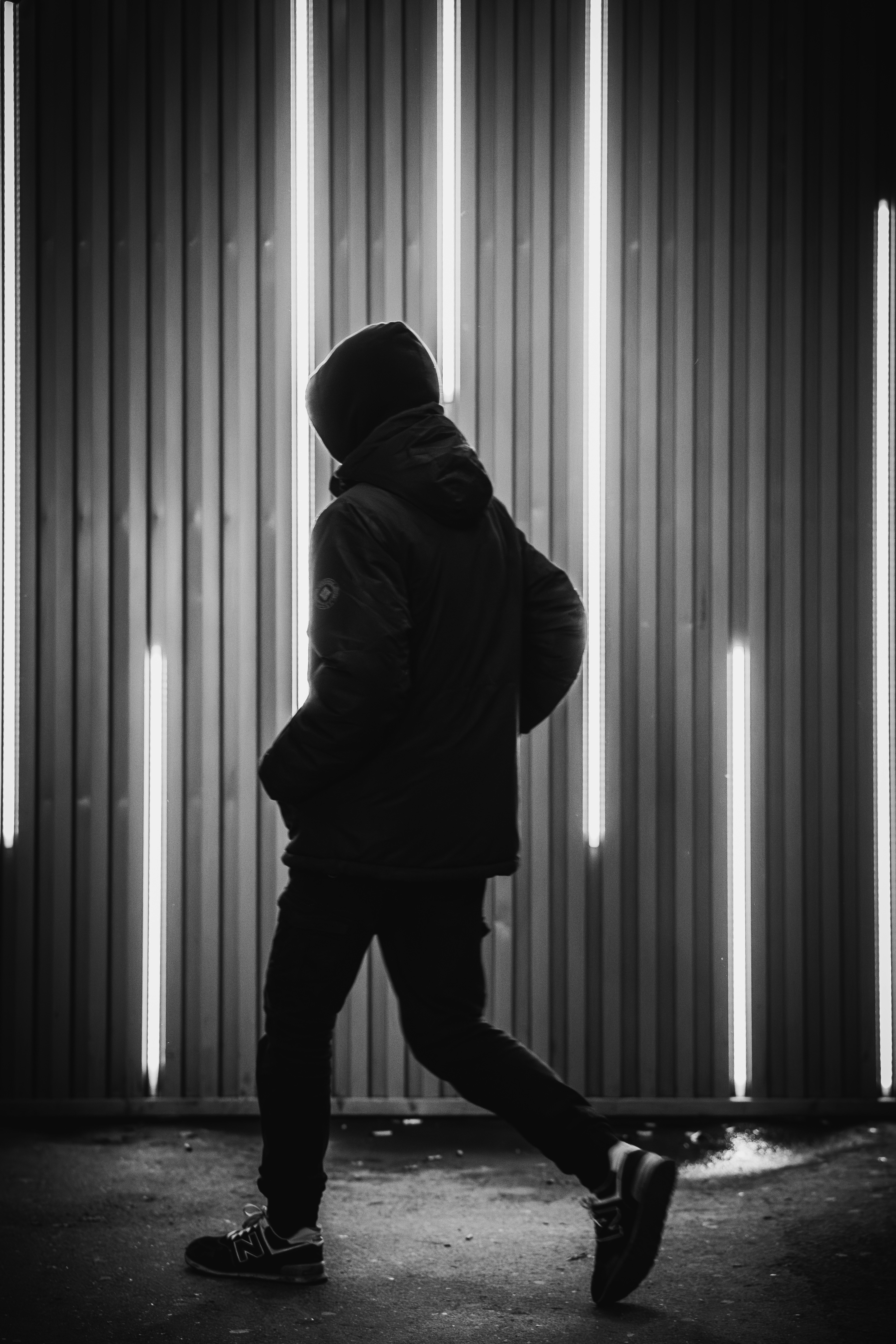 Midnight Stride through Neon Veins