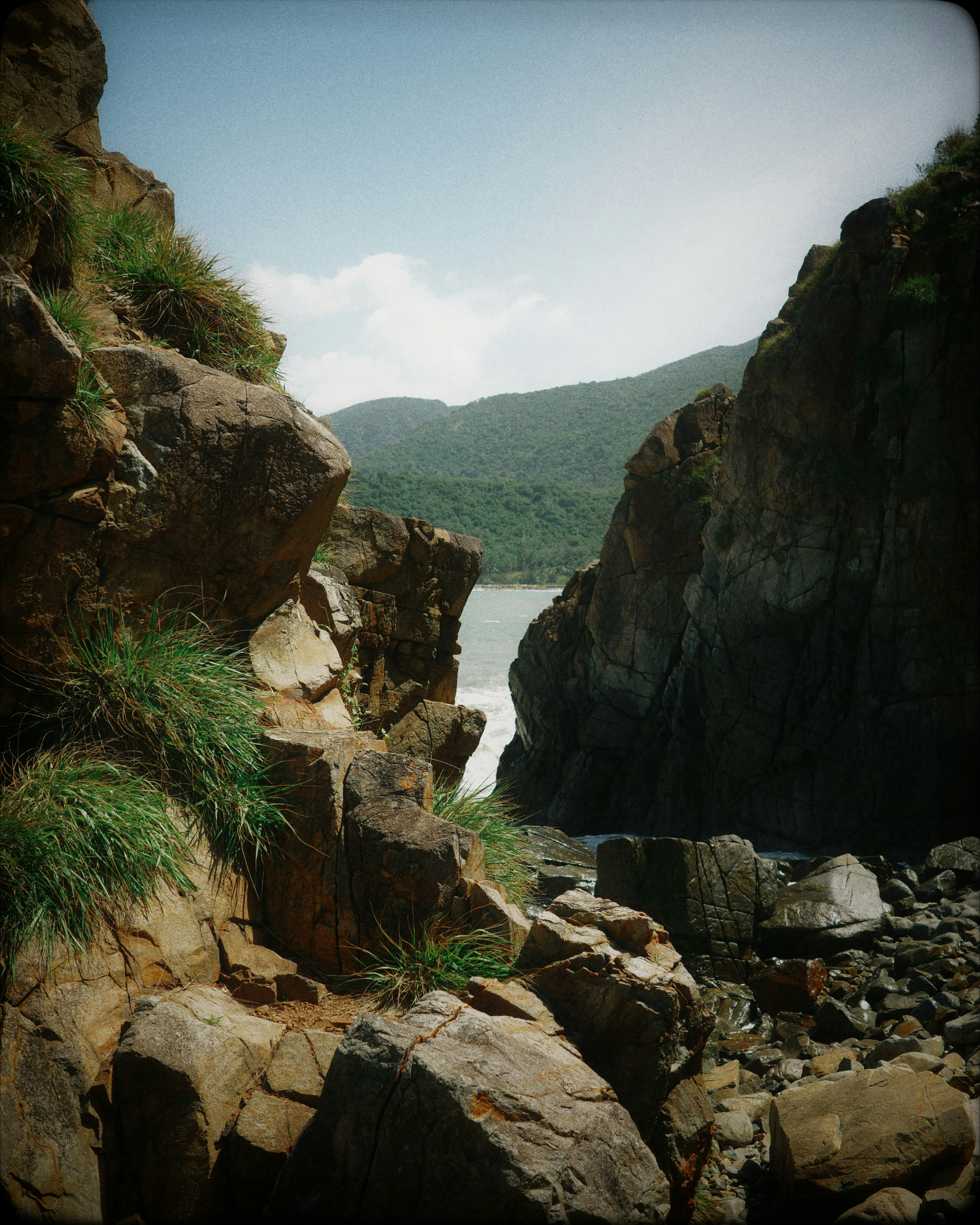 Rugged Channel Between Cliff Faces