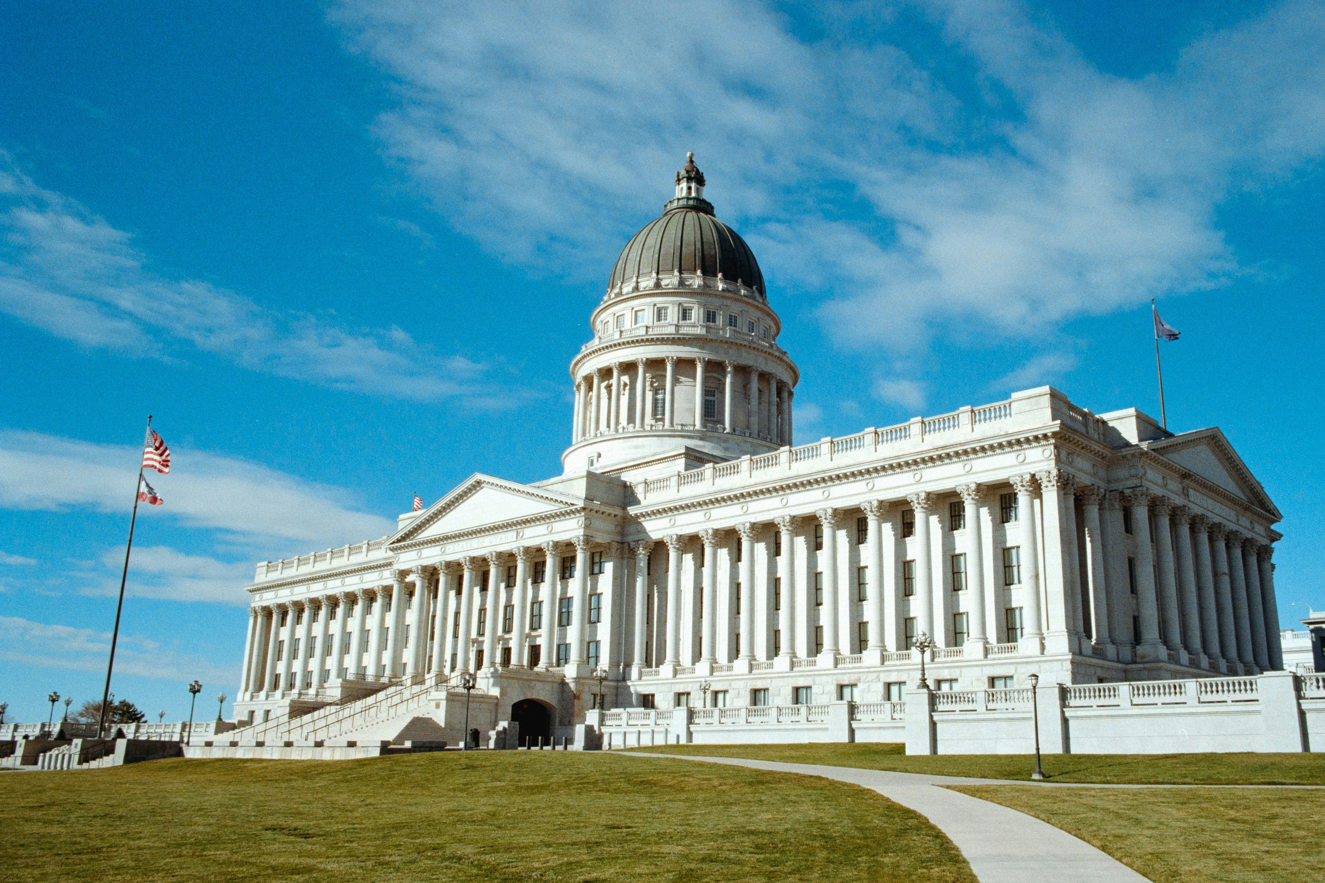Dome and Columns: A Classical Capitol Under a Bright Sky