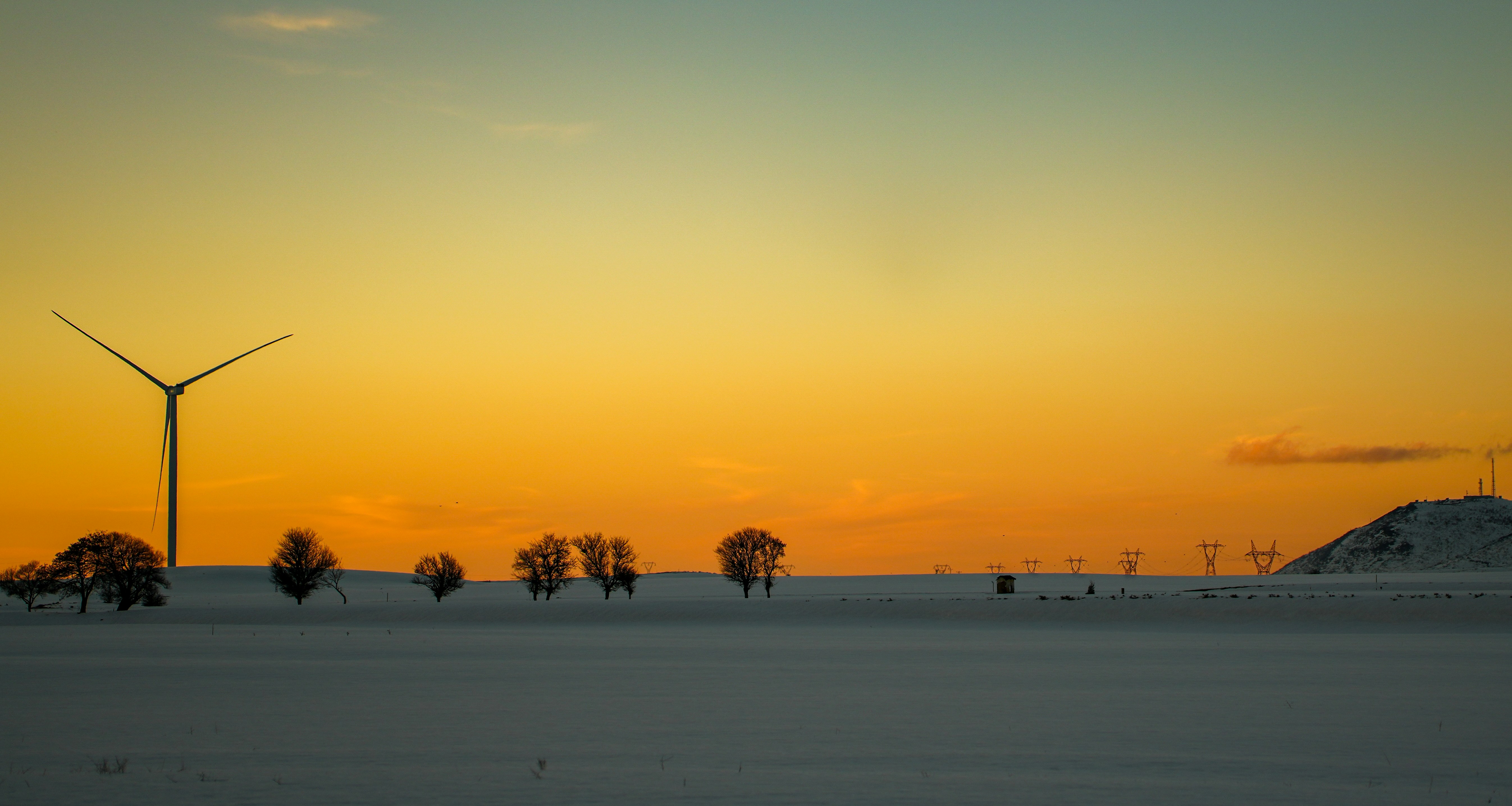 Sunset Silence over a Wind-Swept Plain