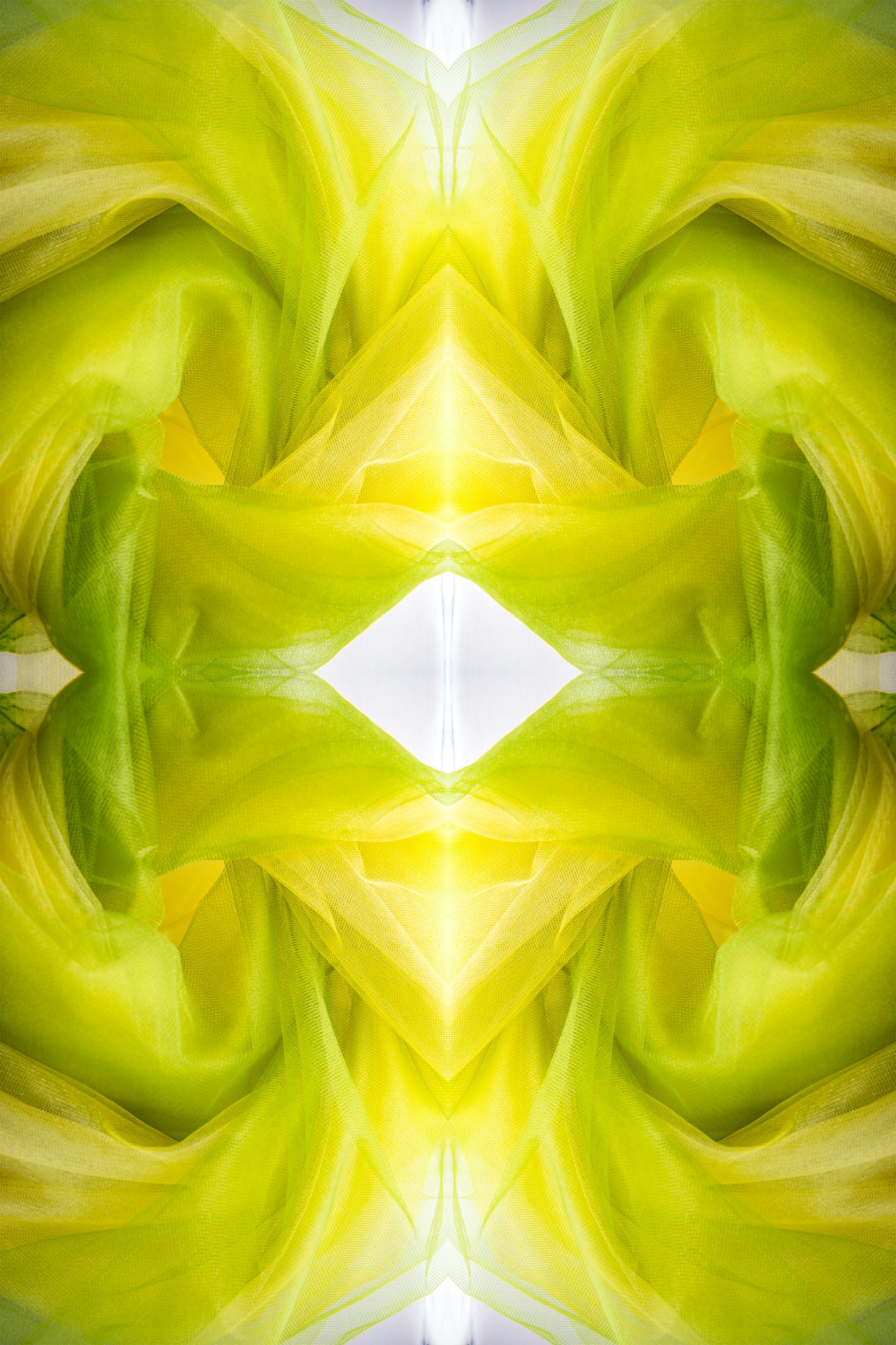 Emerald Diamond: A Kaleidoscopic Bloom of Yellow-Green Light