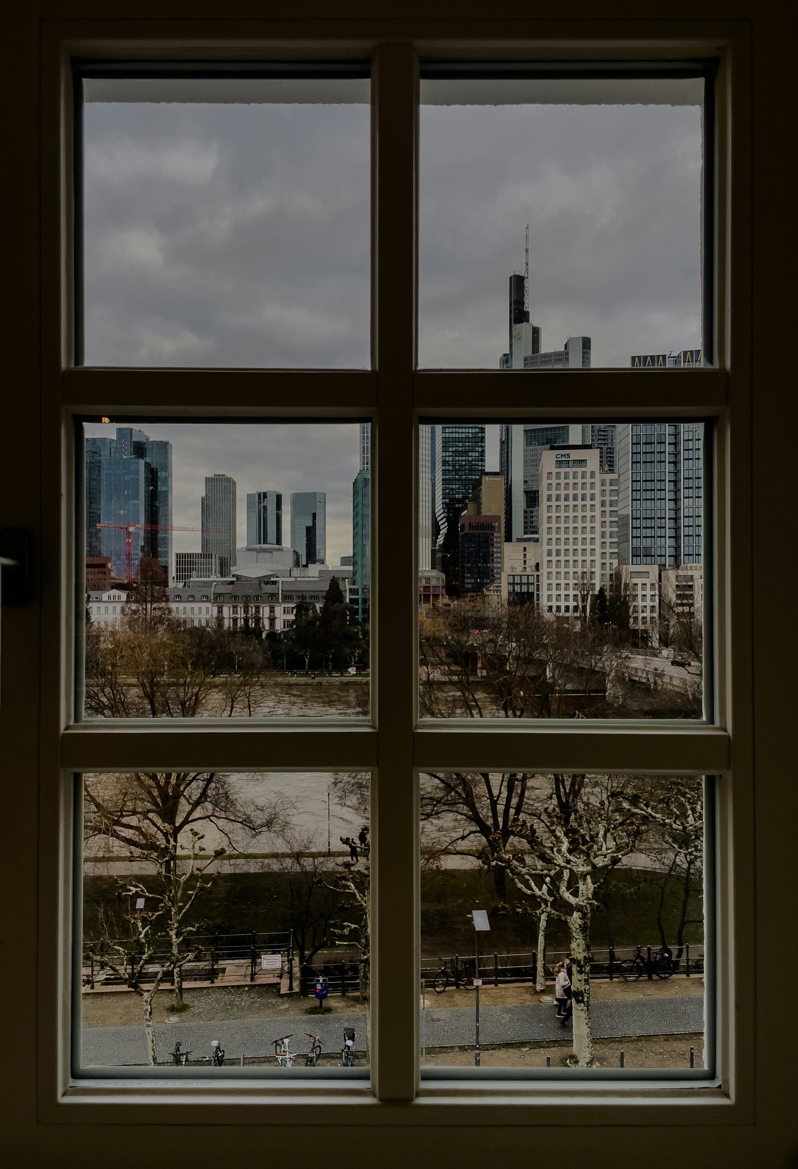 Window to the City: A Winter Morning Frame