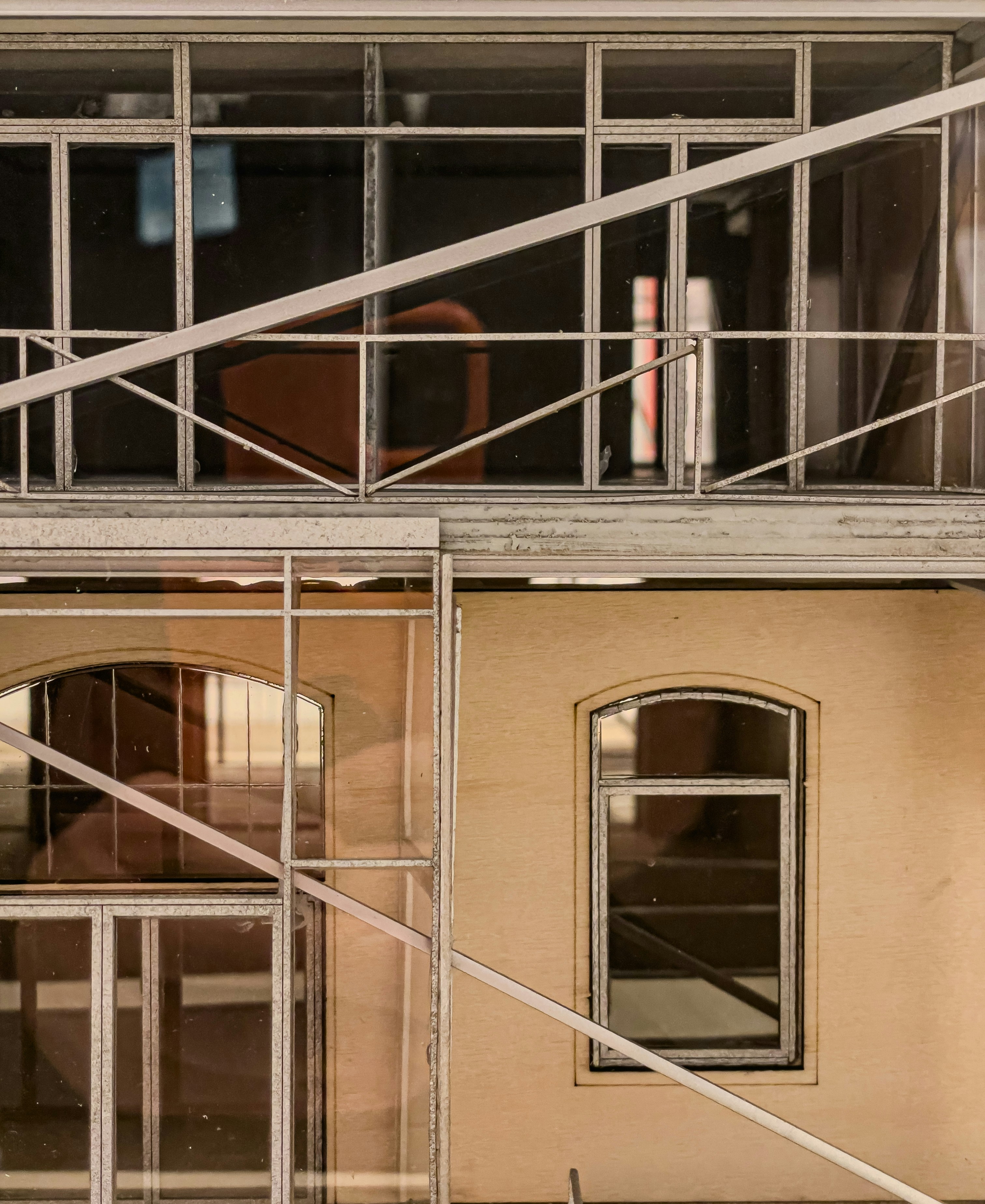 Worn Facade Under Metal Veins