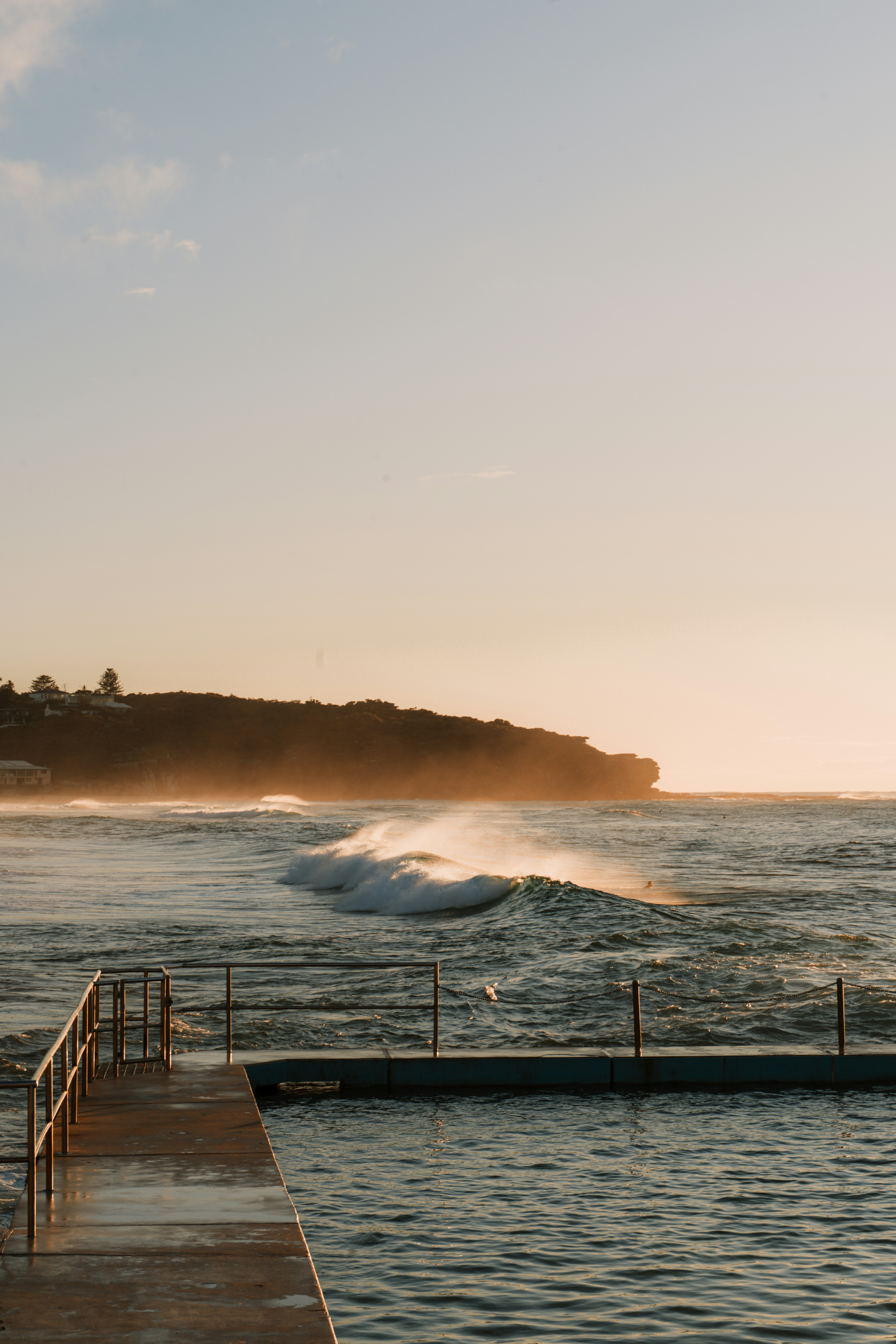 Golden Hour Breakers at the Pier